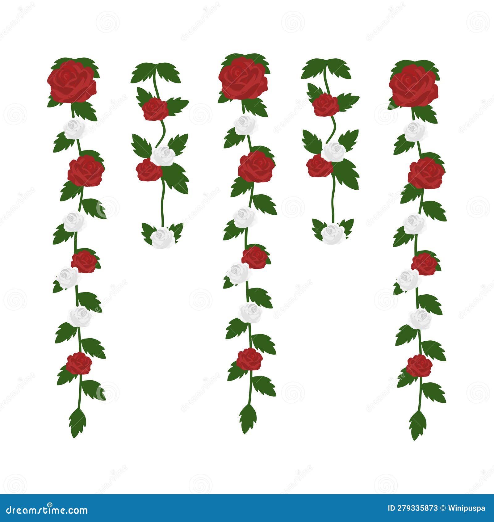 Dangling Flower Element Illustration Cartoon Vector | CartoonDealer.com ...