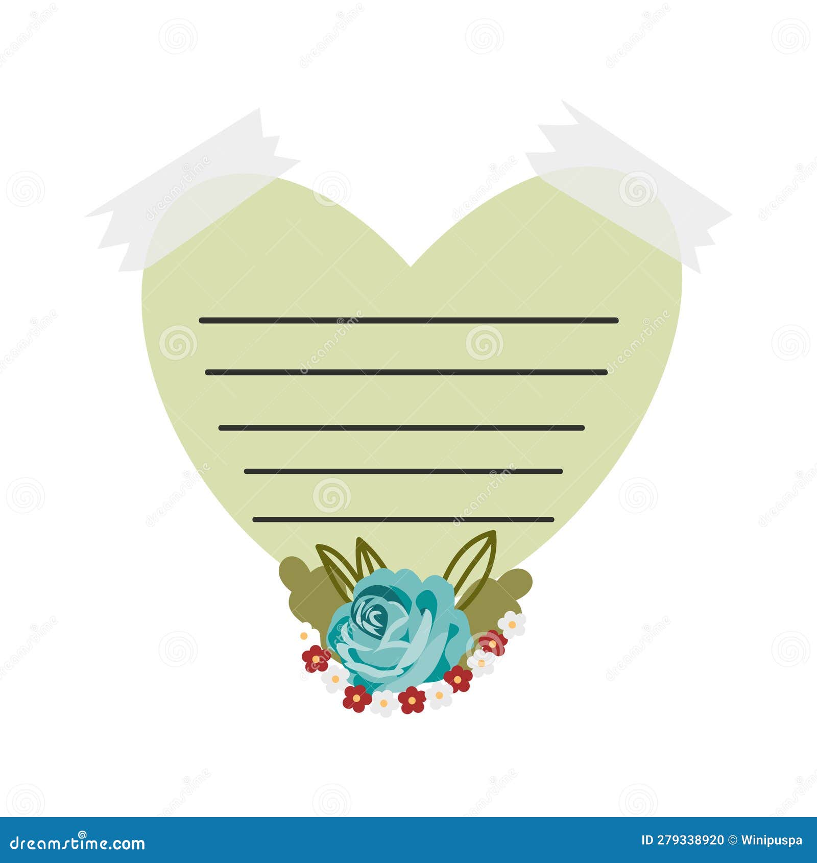 Note Paper with Flower Arrangement Stock Vector - Illustration of frame ...