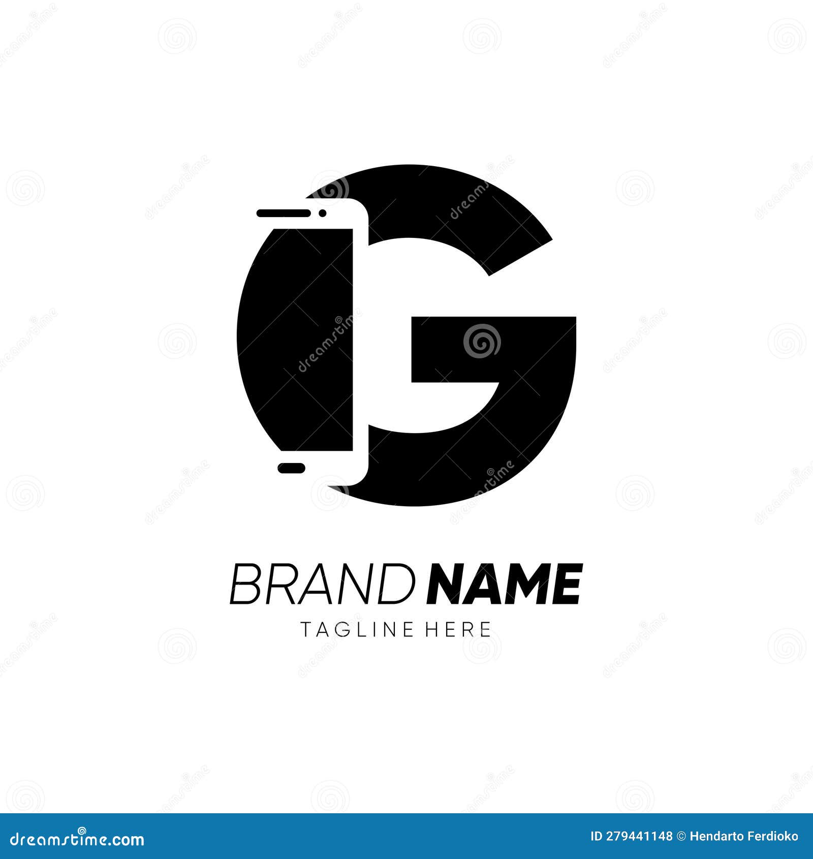 Letter G Initial Handphone Mobile Logo Design Vector Icon Graphic ...