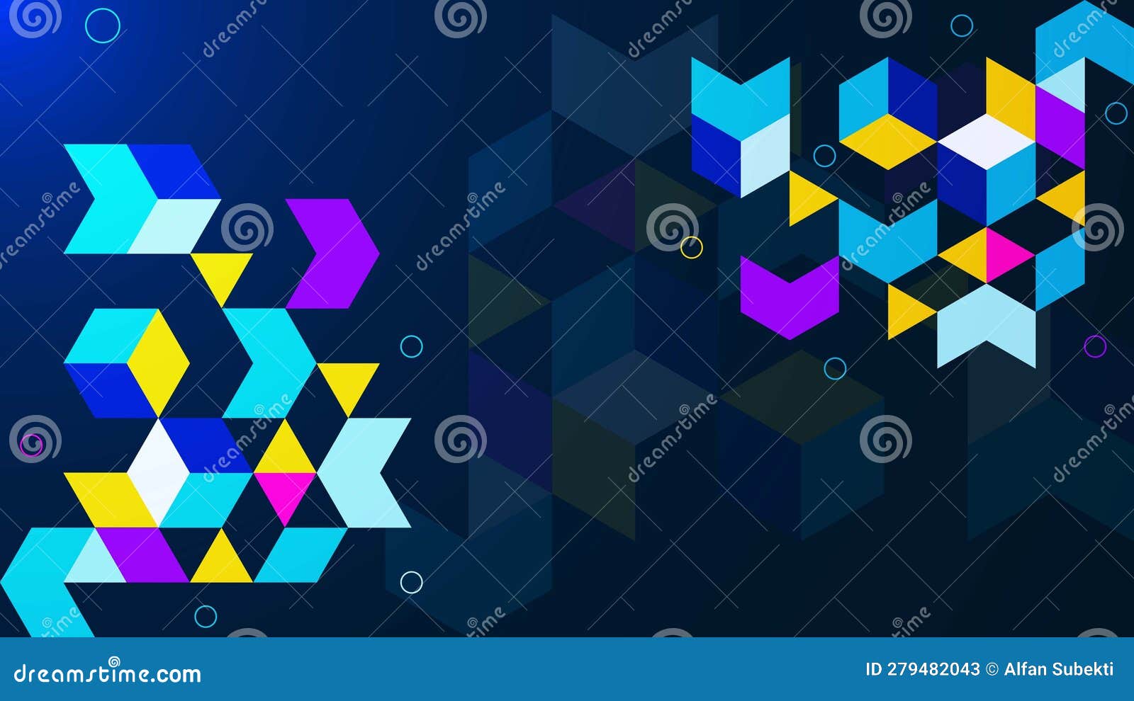 Abstract Colorful Polygonal Shapes for Creative Idea Concept Background ...