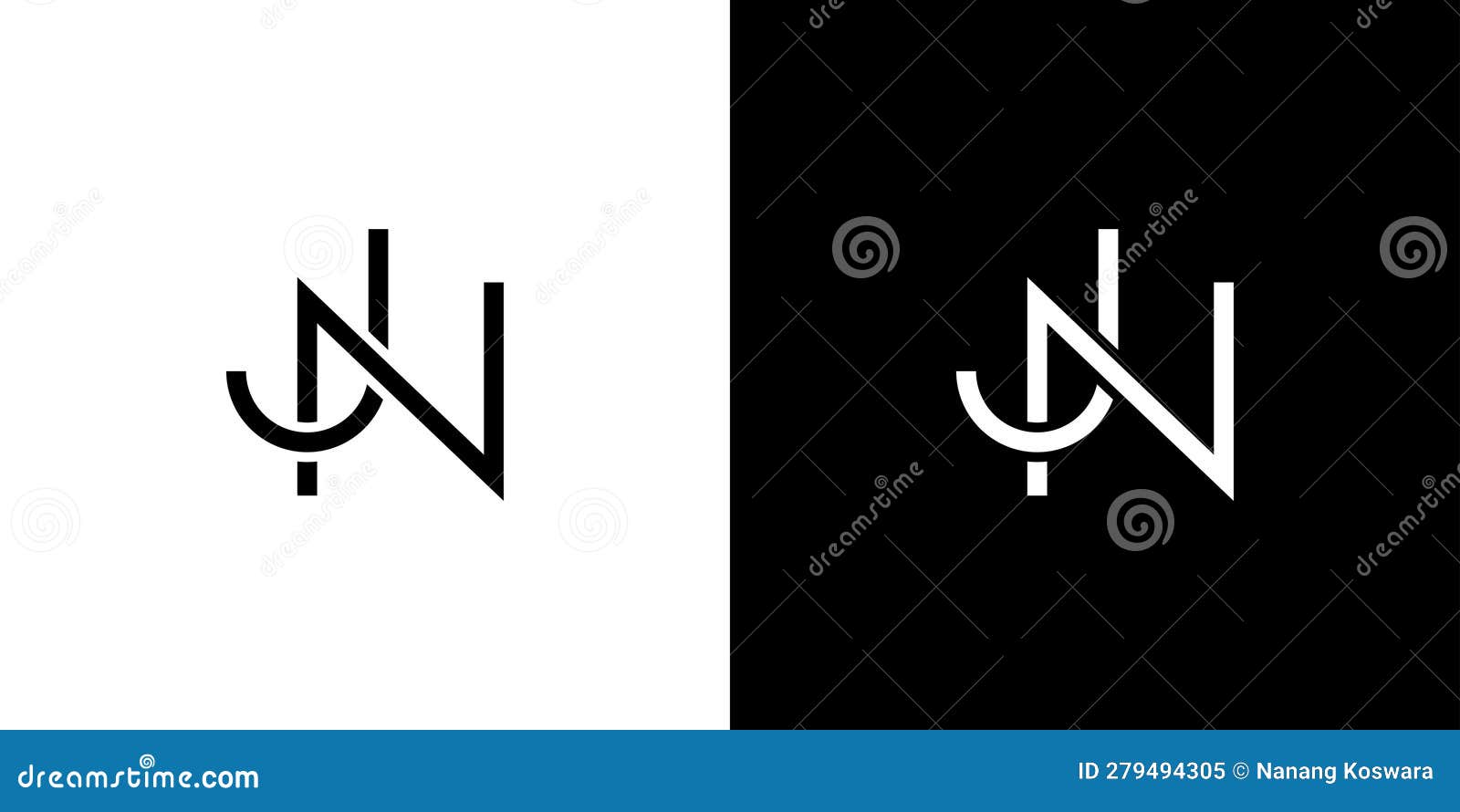 JN Logo, JN Monogram, Initial JN Logo, Letter JN Logo, Icon, Vector ...