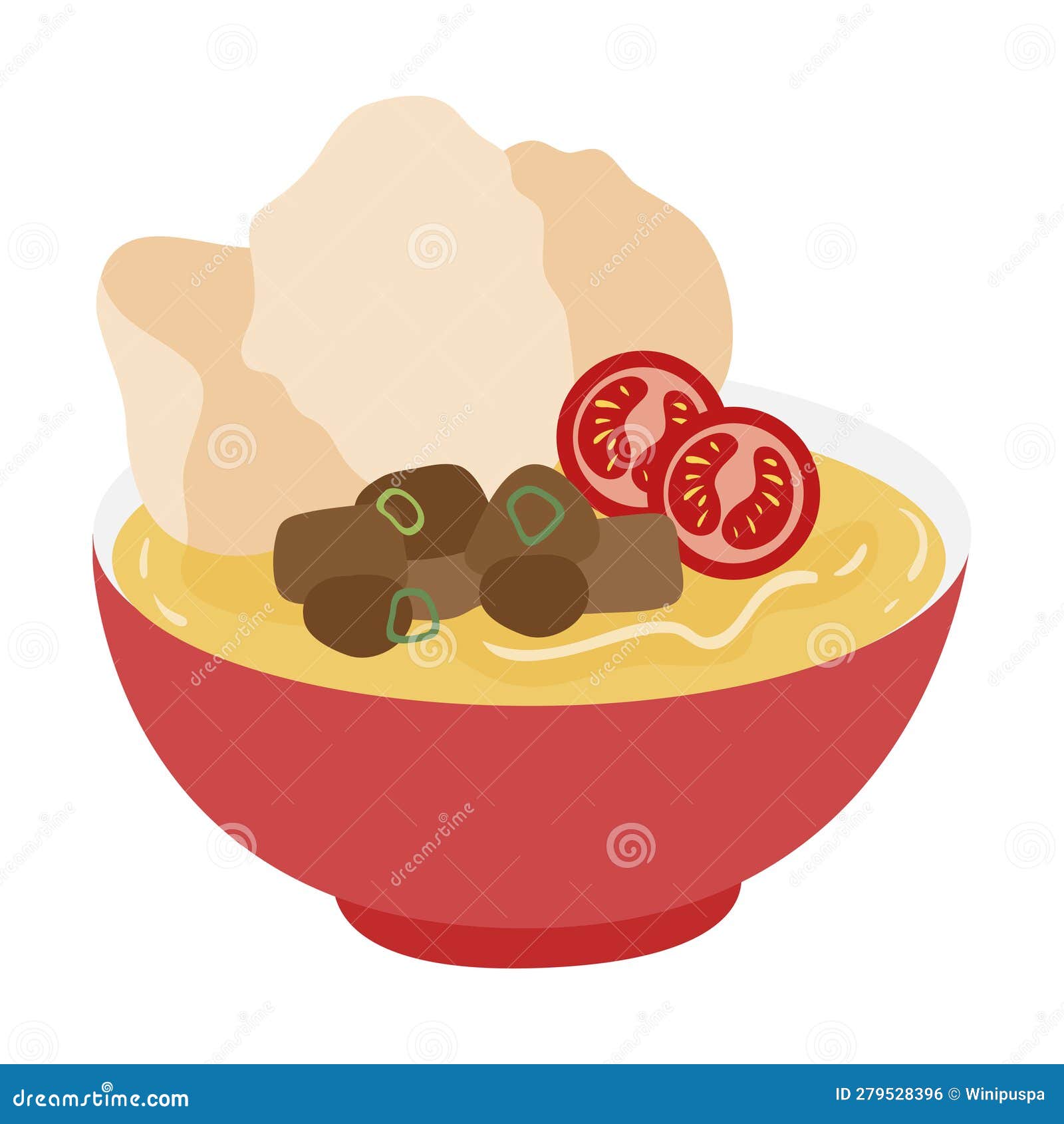 Hand Drawn Indonesian Traditional Food Illustration Stock Vector ...