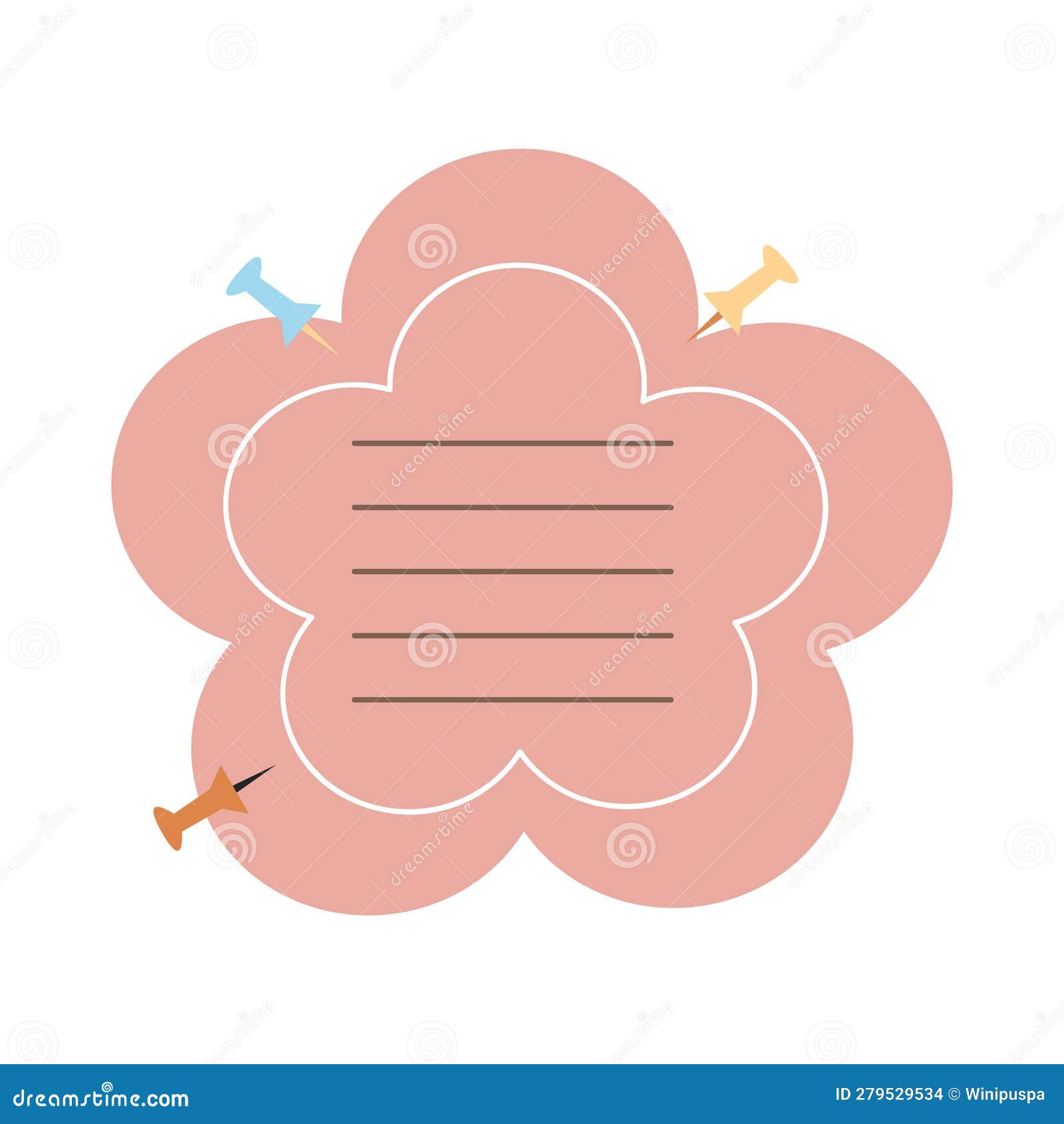 Colored Sticky Notes Paper Illustration. Stock Vector - Illustration of ...