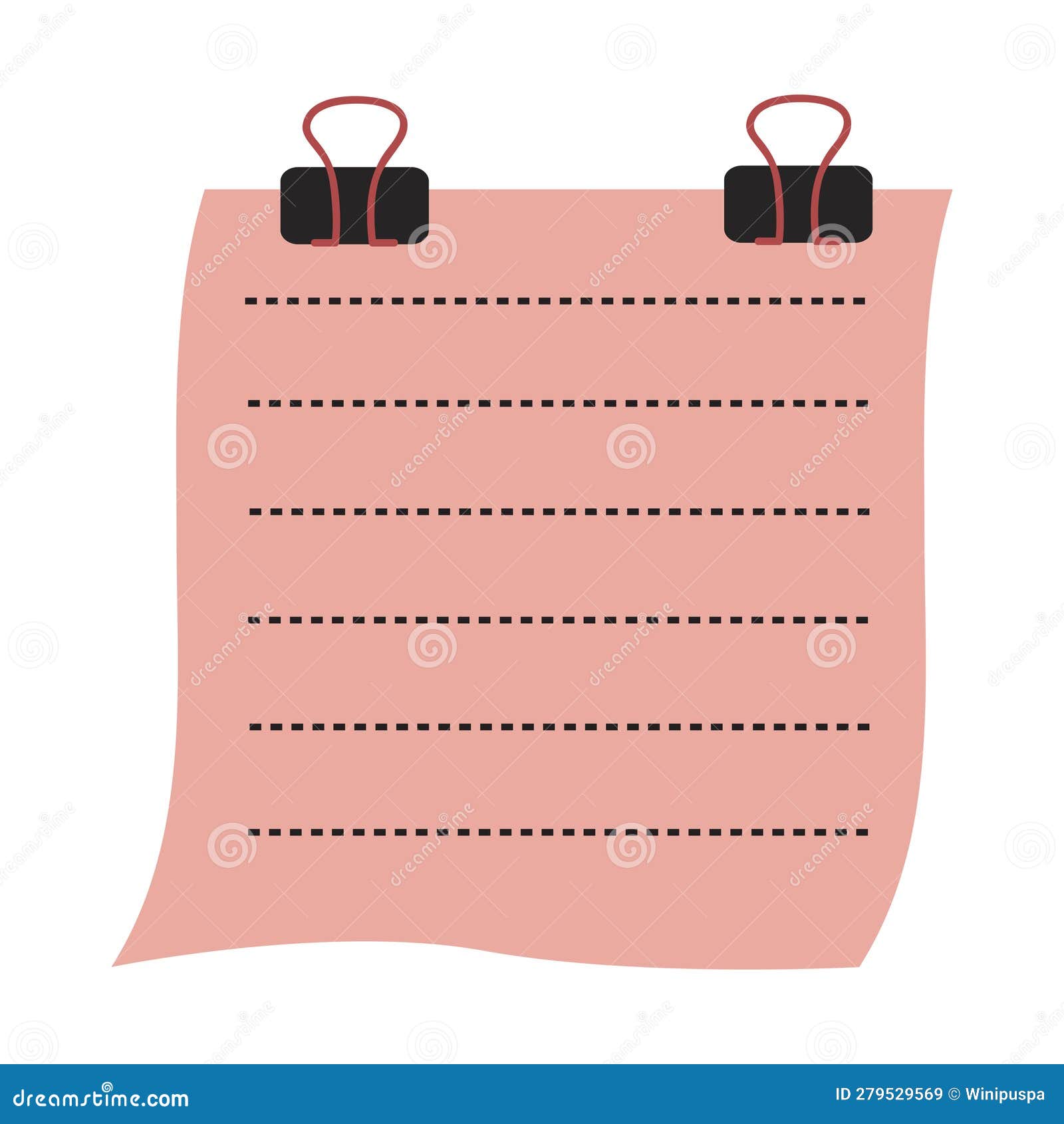 Colored Sticky Notes Paper Illustration. Stock Vector - Illustration of ...