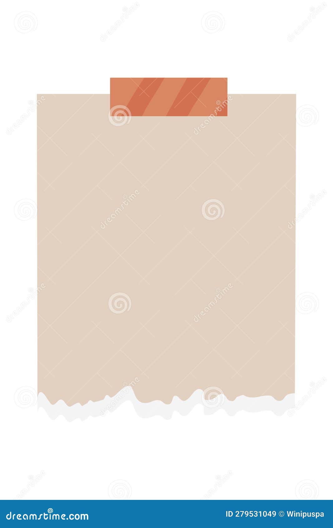 Torn Paper Illustration Isolated On White Background Cartoon Vector ...