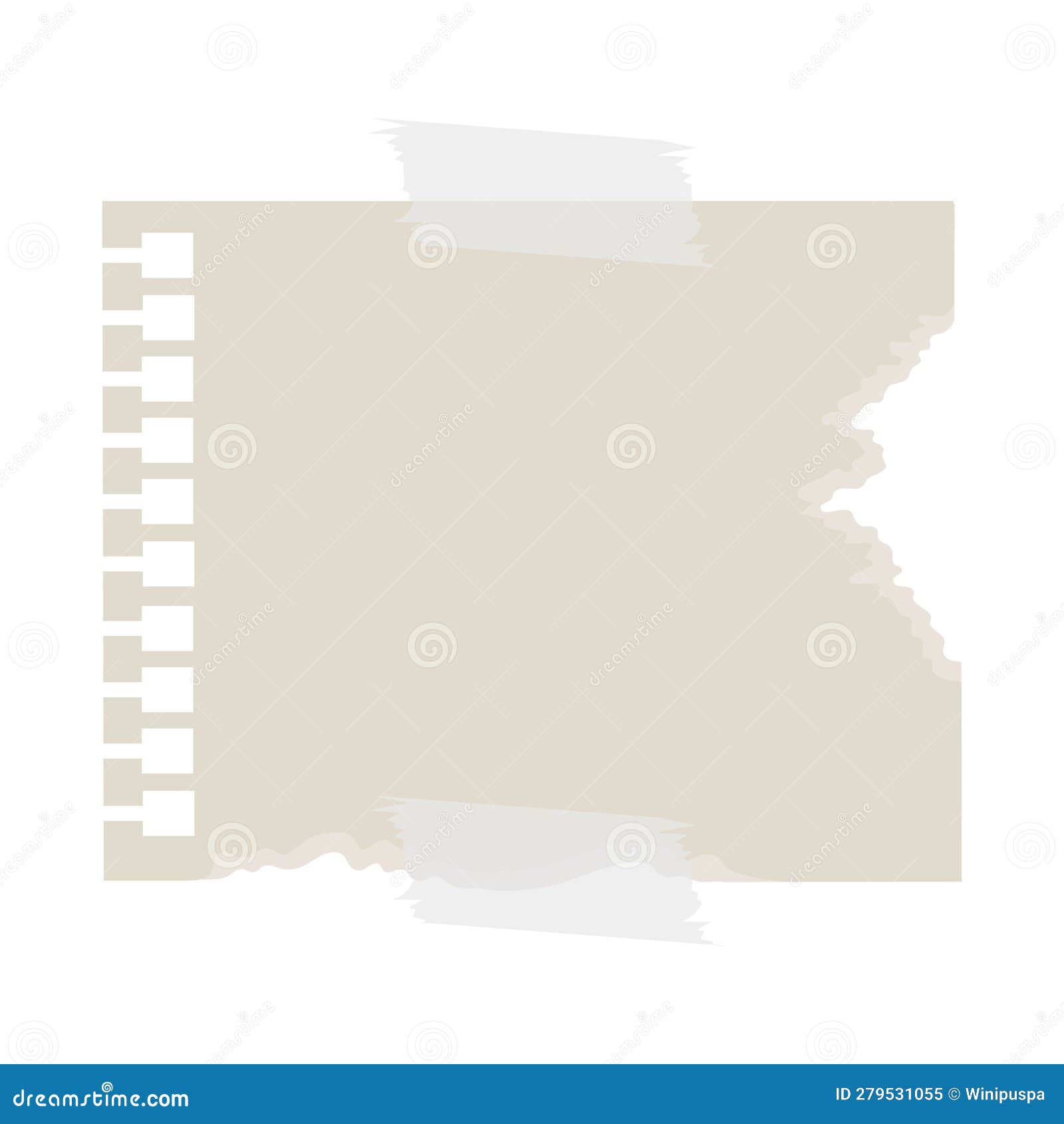 Torn Paper Illustration Isolated on White Background Stock Vector ...