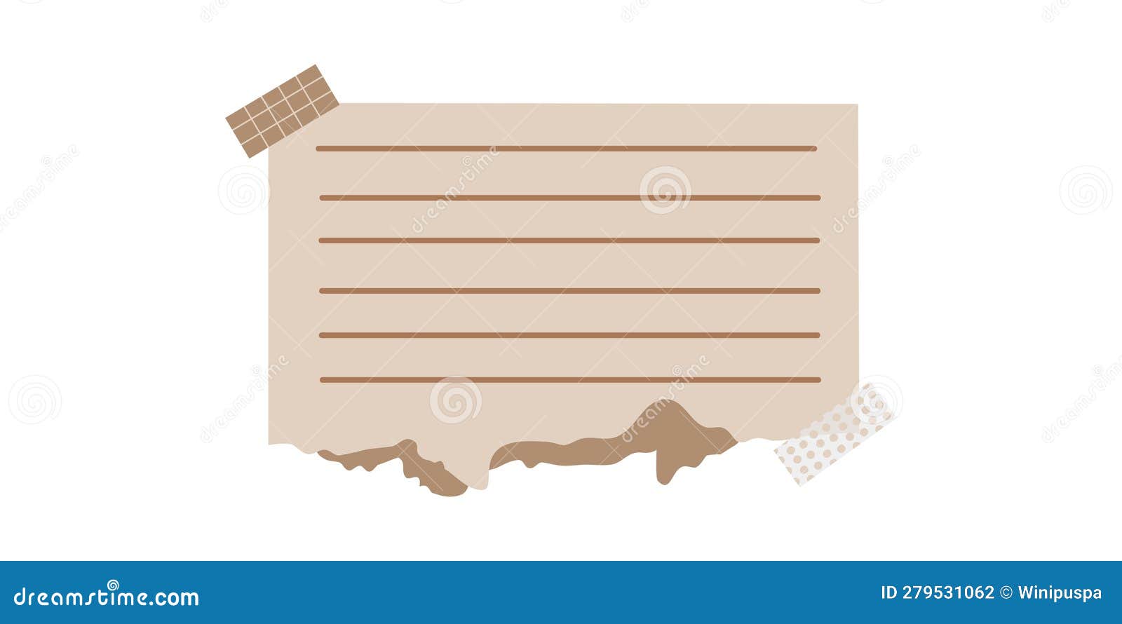 Torn Paper Illustration Isolated on White Background Stock Vector ...