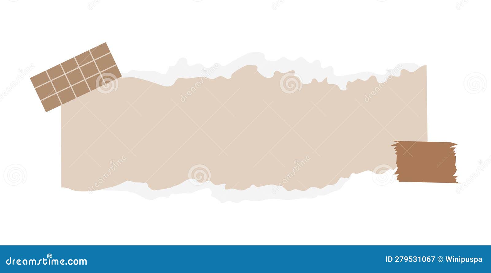 Torn Paper Illustration Isolated On White Background Cartoon Vector ...
