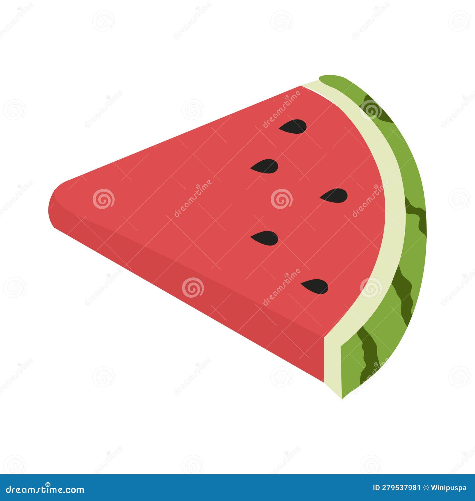 Fresh and Juicy Whole Watermelons and Slices Illustration Stock Vector ...