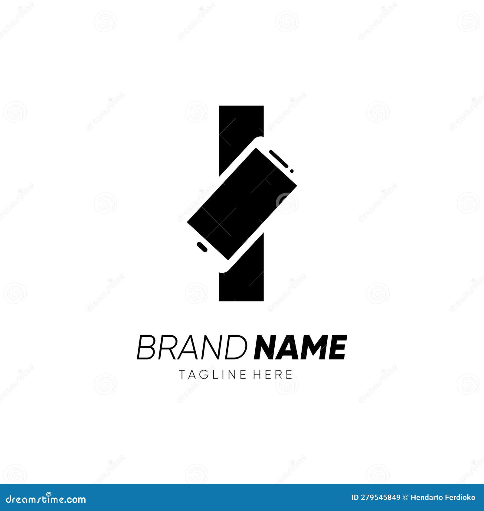 Letter I Initial Handphone Mobile Logo Design Vector Icon Graphic ...