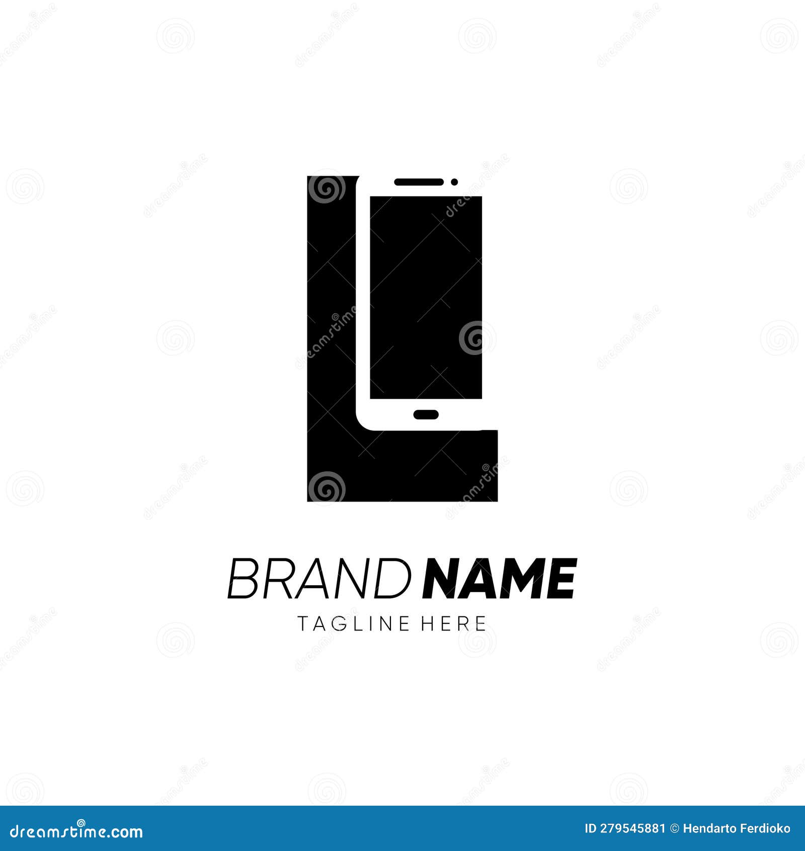 Letter L Initial Handphone Mobile Logo Design Vector Icon Graphic ...