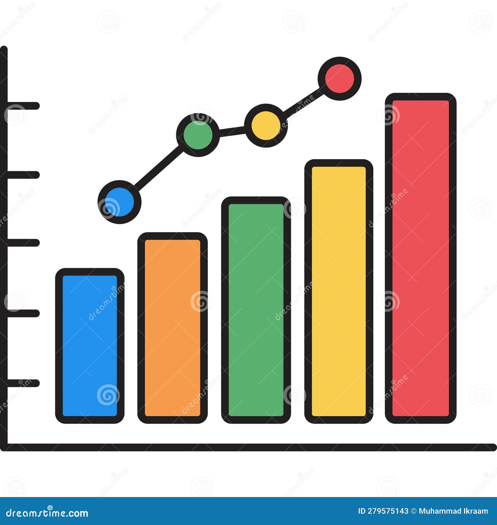Bar Chart Which Can Easily Edit or Modify Stock Vector - Illustration ...