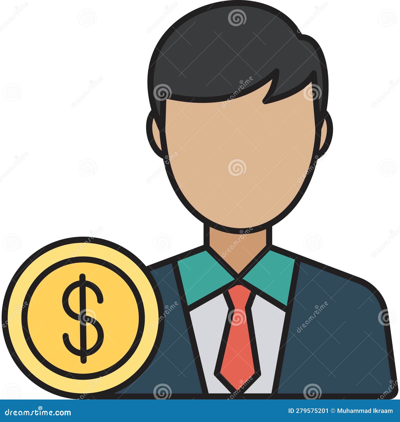 Investor Which Can Easily Edit or Modify Stock Vector - Illustration of ...