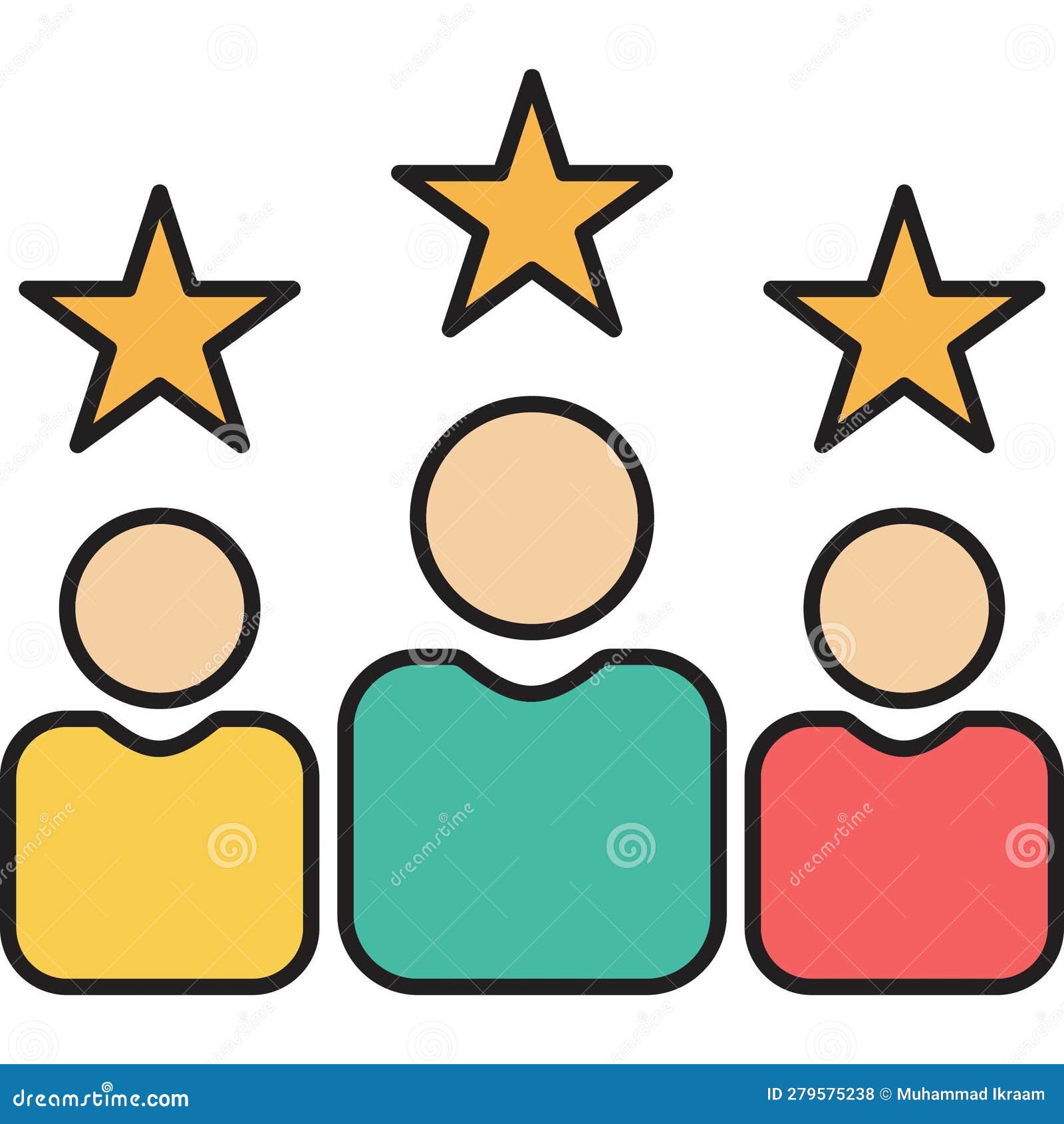 Team Rating Which Can Easily Edit or Modify Stock Vector - Illustration ...