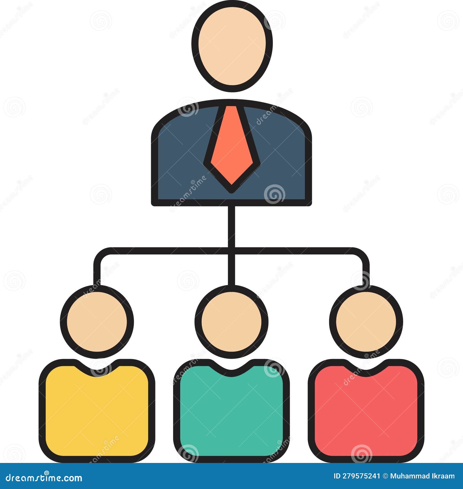 Team Structure Which Can Easily Edit or Modify Stock Vector ...