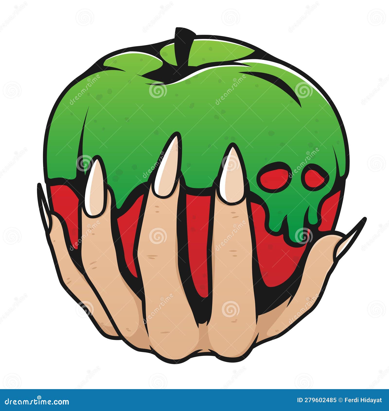 Poison apple stock vector. Illustration of horizontal - 279602485