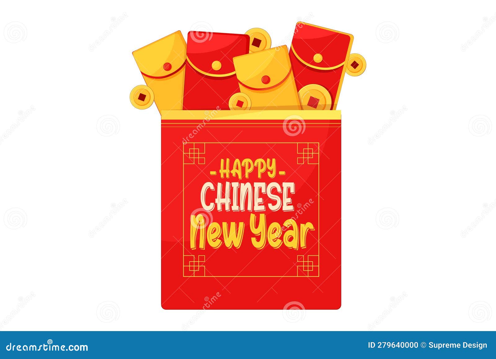 Chinnese Icon Angpao stock illustration. Illustration of banner - 279640000