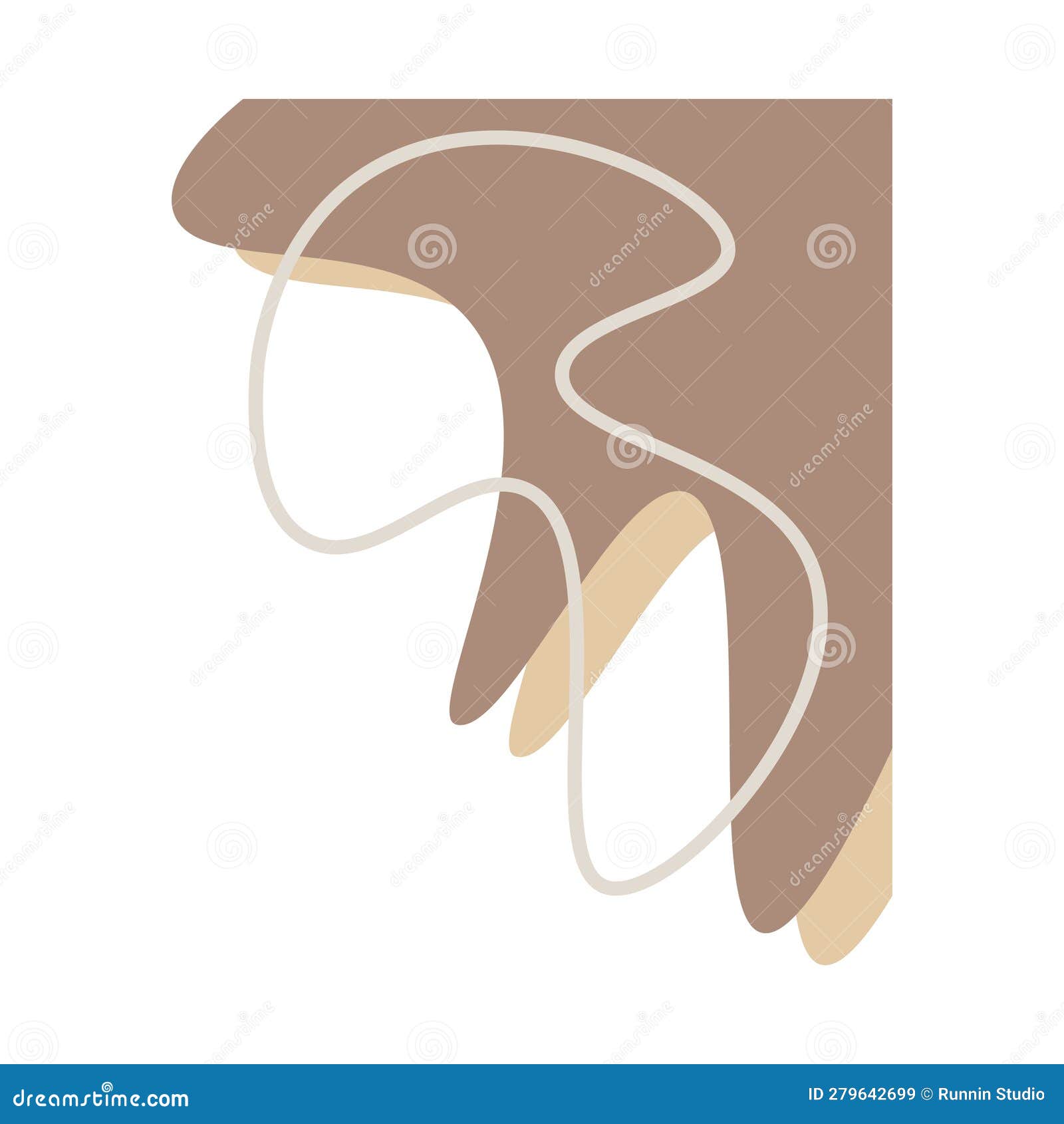 Aesthetic Wave Border Vector Illustration. Stock Vector - Illustration ...