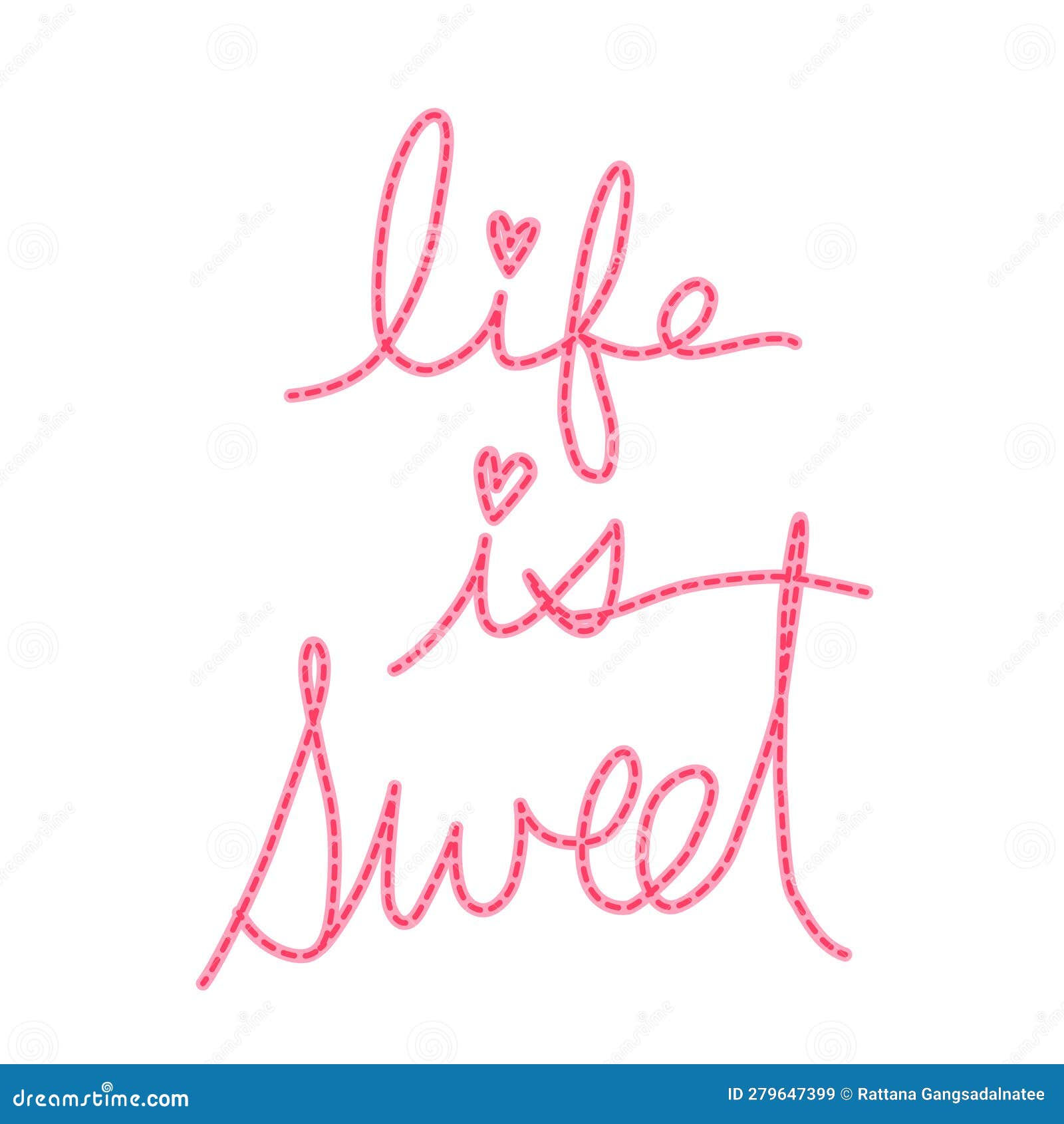 Life is sweet stock vector. Illustration of sweet, quotes - 279647399