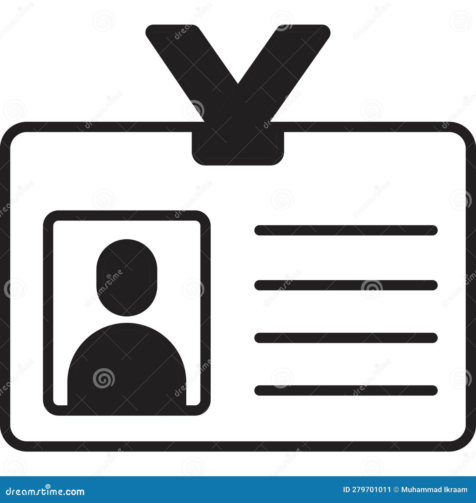 Employee Card Which Can Easily Edit or Modify Stock Illustration ...