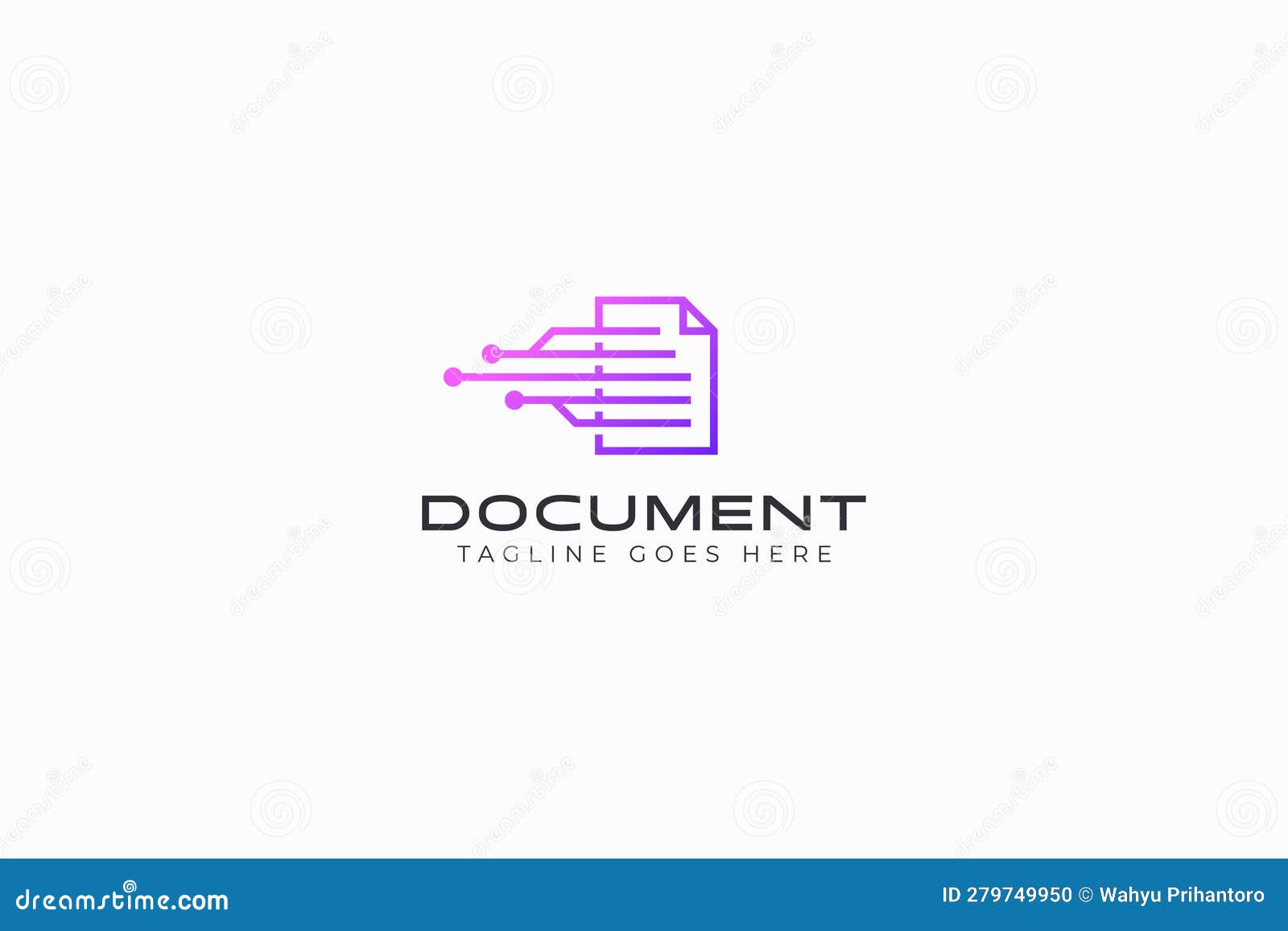 Document File Sharing Network Business Tech Logo Stock Vector ...
