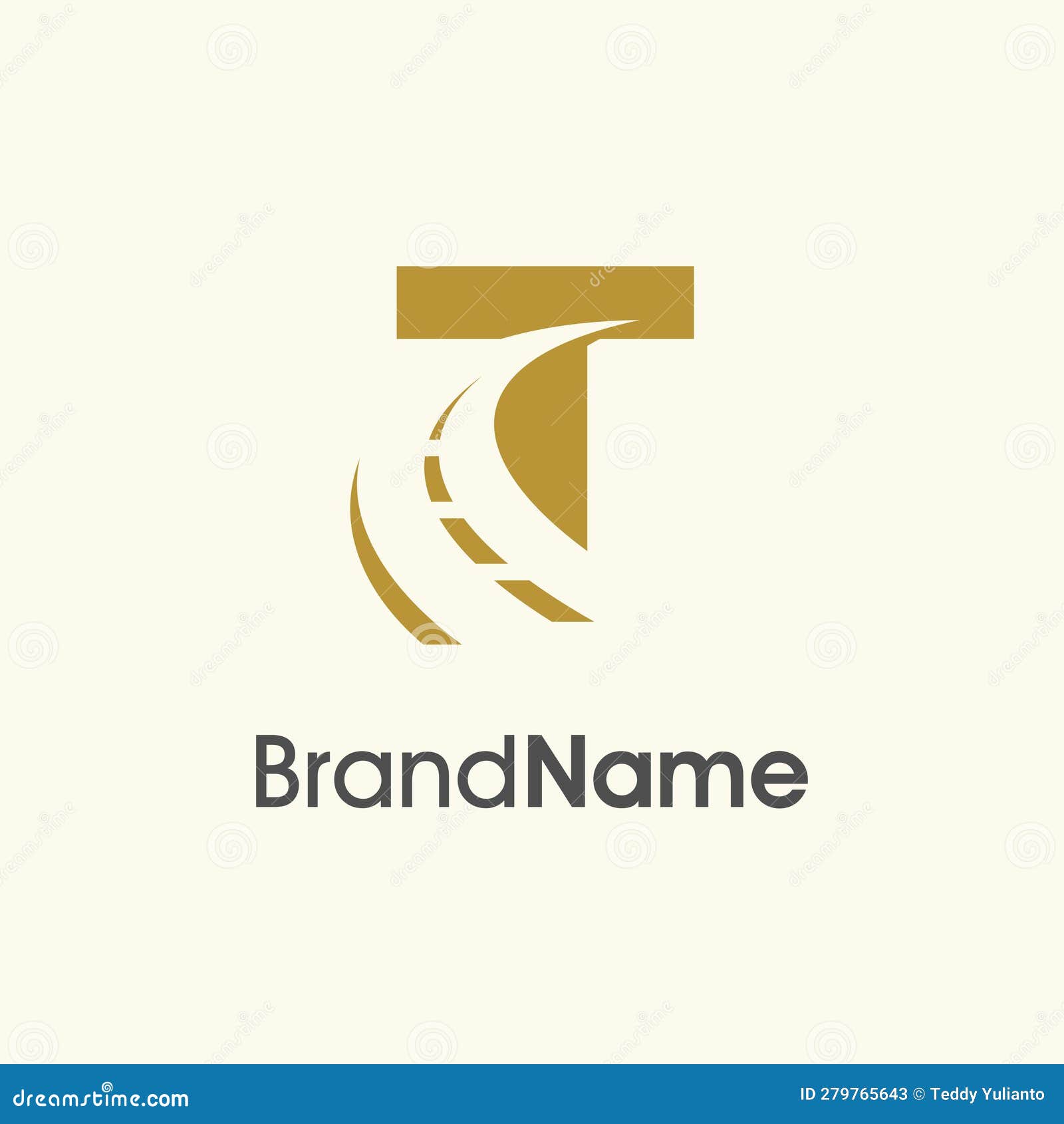 Simple Elegant Initial T Road Way Logo Stock Vector - Illustration of ...