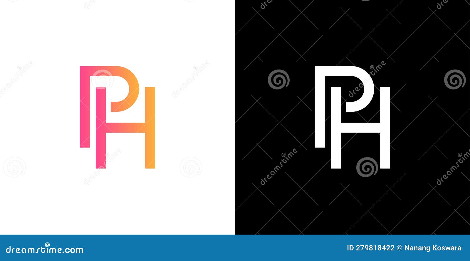 PH Logo, PH Monogram, Initial PH Logo, Letter PH Logo, Icon, Vector ...
