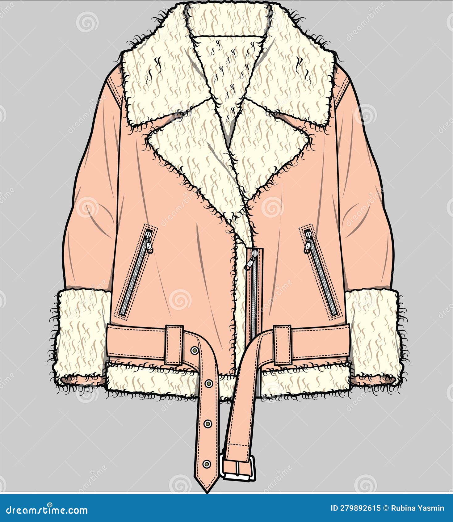 WOMEN and GIRLS WINTER OUTERWEAR JACKET Stock Vector - Illustration of ...