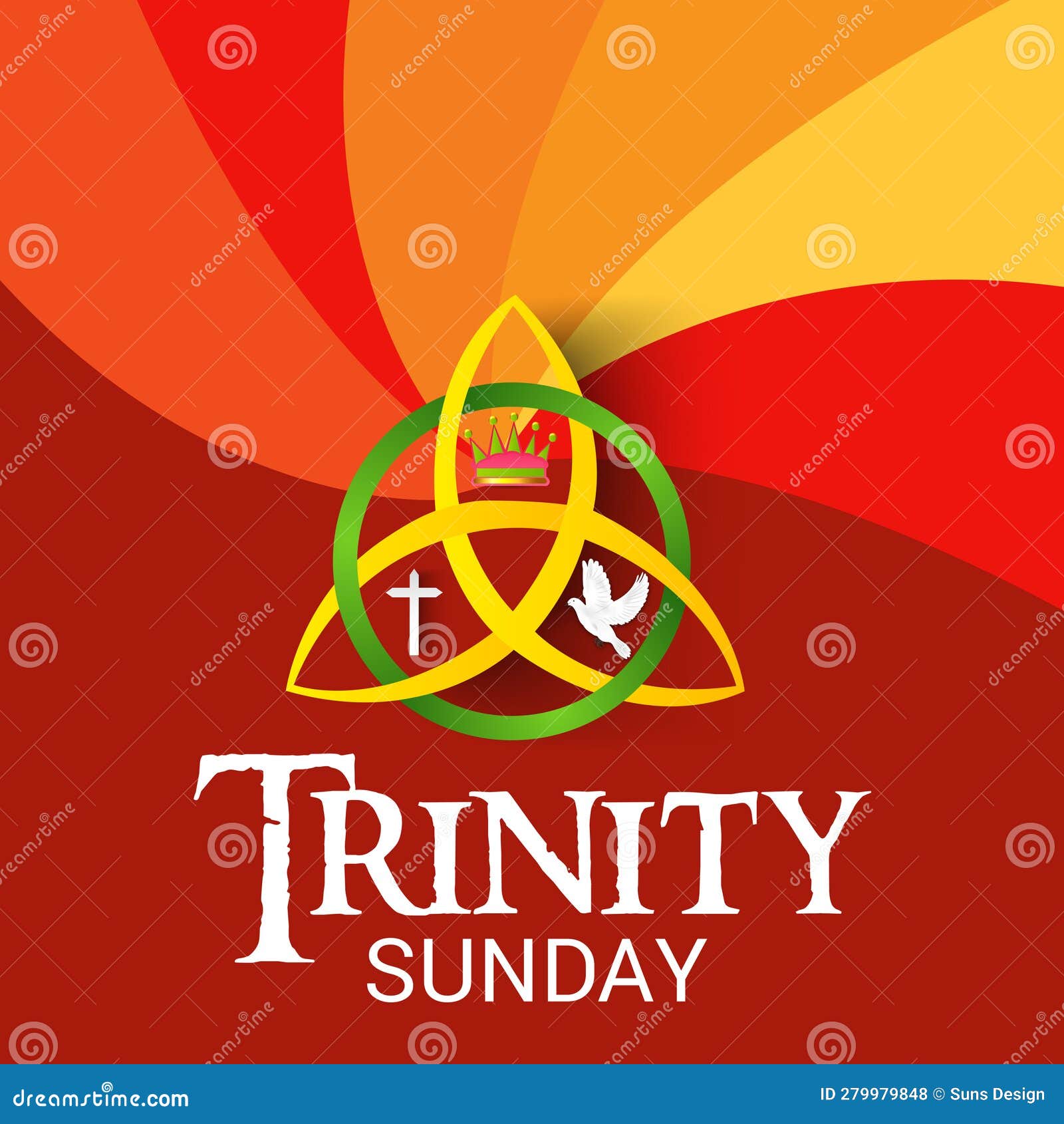 Trinity Sunday. stock illustration. Illustration of print - 279979848