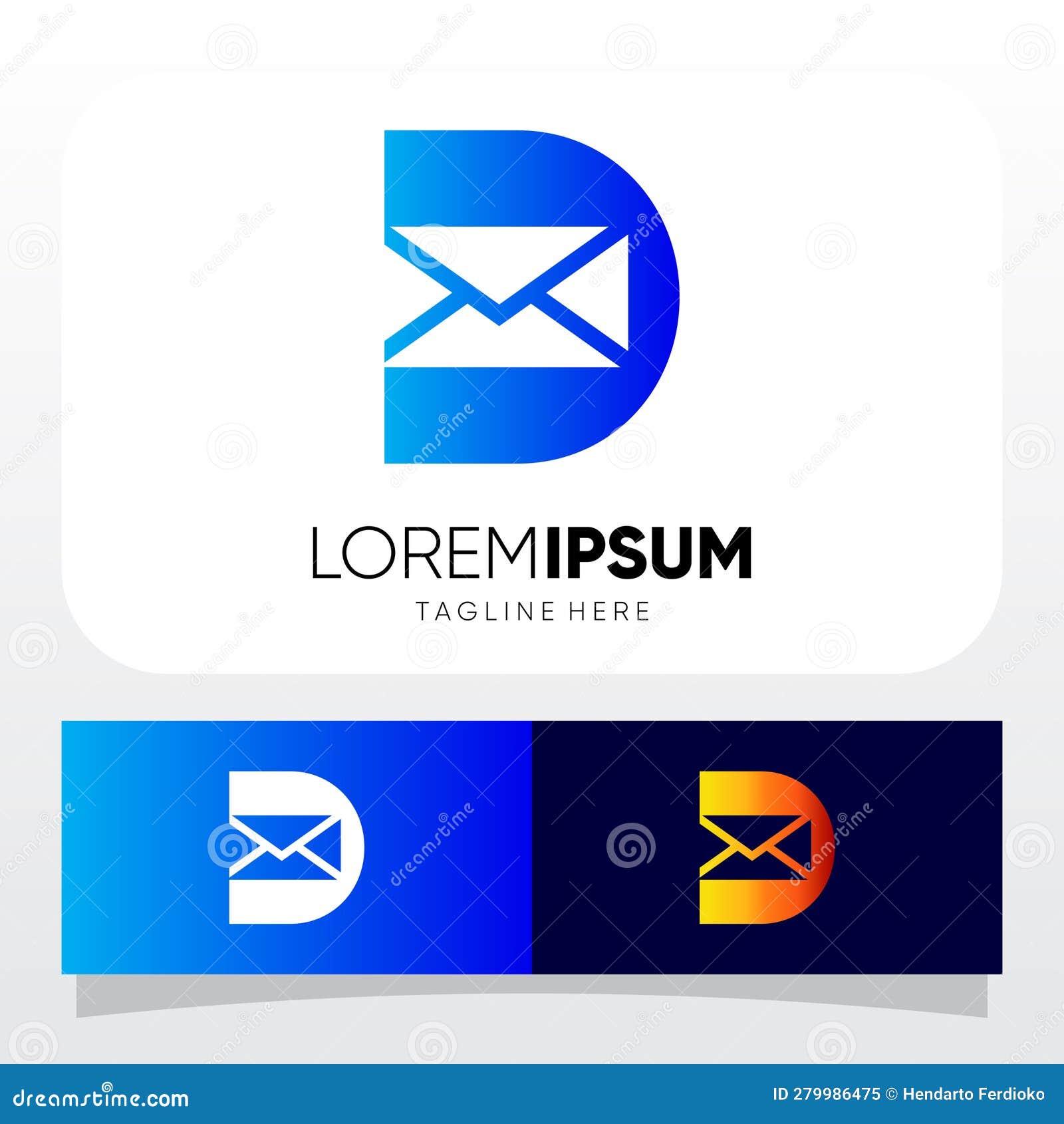 Letter D Initial Email Message Logo Design Vector Icon Graphic Emblem ...