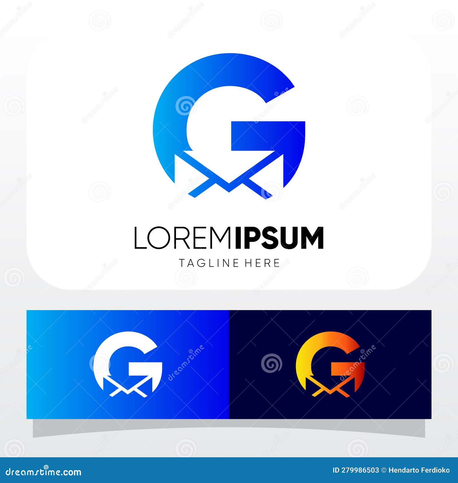 Letter G Initial Email Message Logo Design Vector Icon Graphic Emblem ...