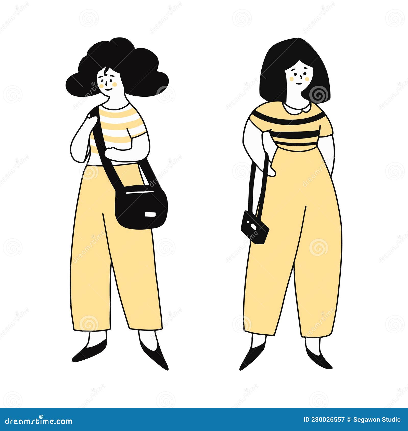 Flat Design Woman Cartoon Character Illustration Design Stock Vector ...