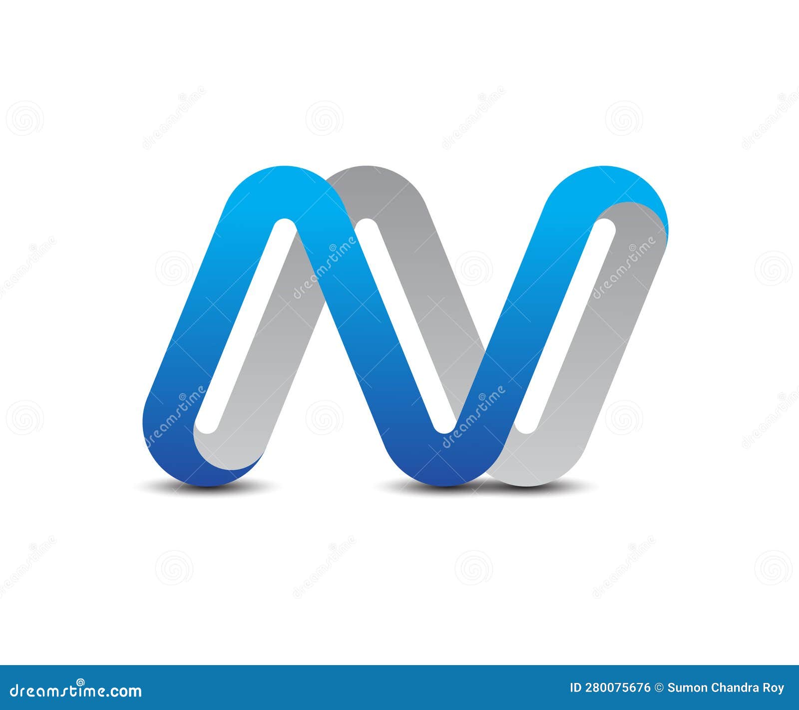 3d N Logo Design Vector Template Stock Vector - Illustration of element ...