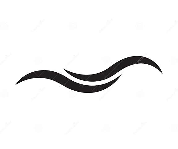 Wave Icon Vector. Simple Wave Sign Stock Vector - Illustration of line ...