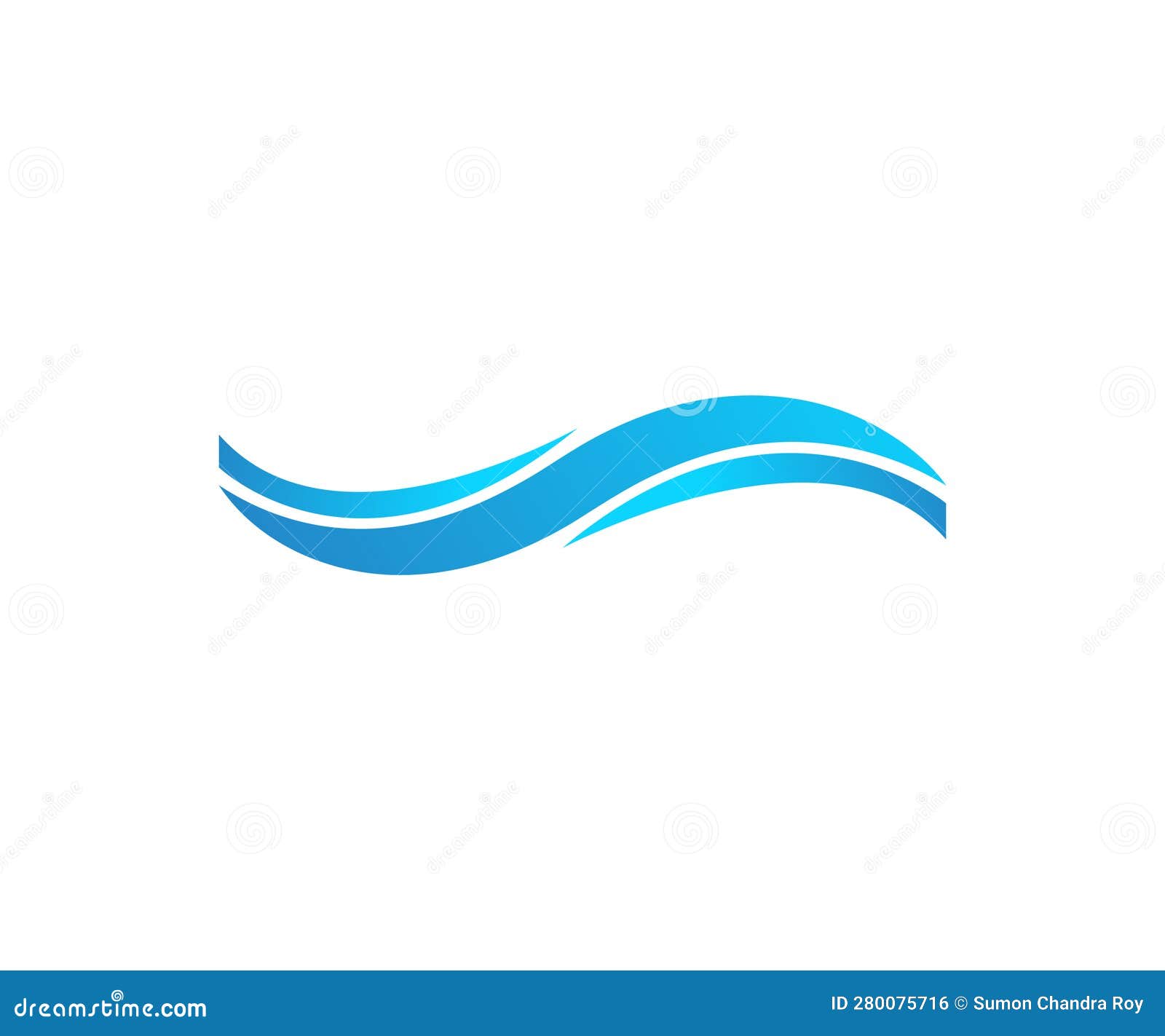 Wave Icon Vector. Simple Wave Sign Stock Vector - Illustration of icon ...
