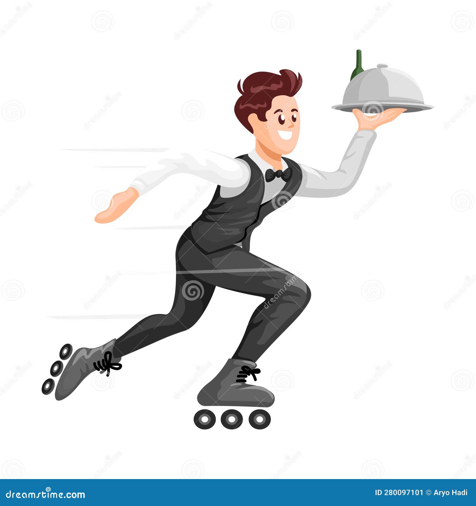 Restaurant Trays With Cloches. Banquet Table Setting. Food Menu. Dishes ...