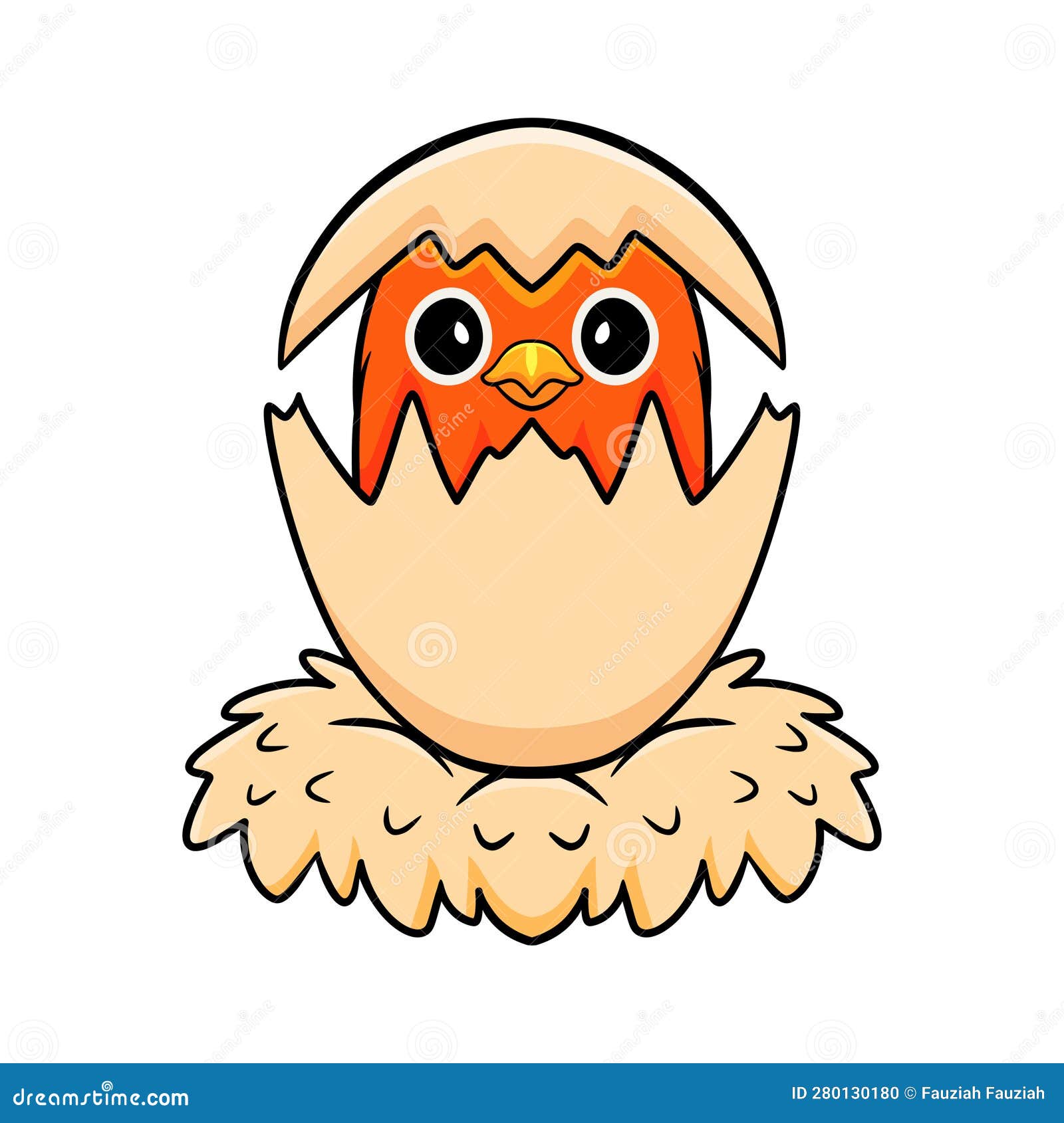Cute Lutino Lovebird Cartoon Inside from Egg Stock Vector ...