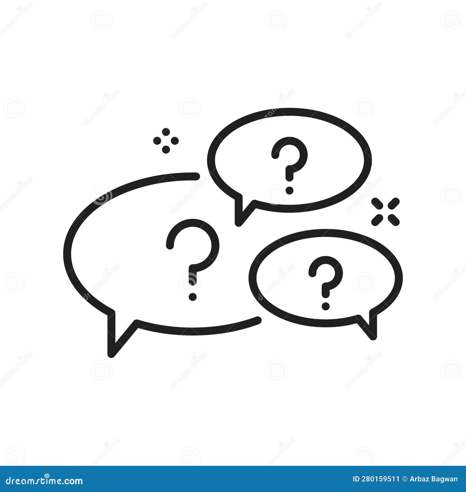 Frequently Ask Question Bubbles Help Sign Icon Stock Vector ...