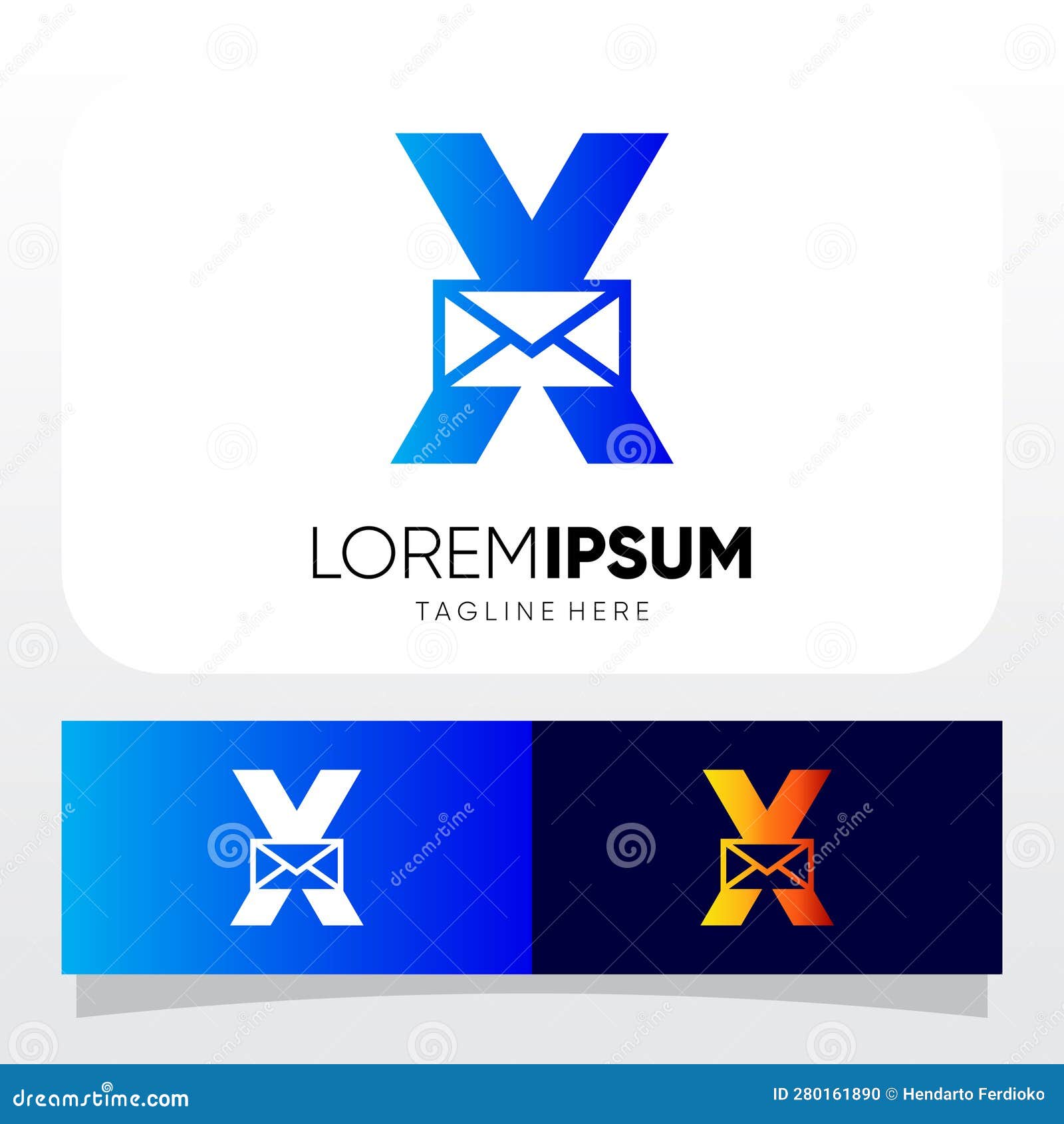 Letter X Initial Email Message Logo Design Vector Icon Graphic Emblem ...