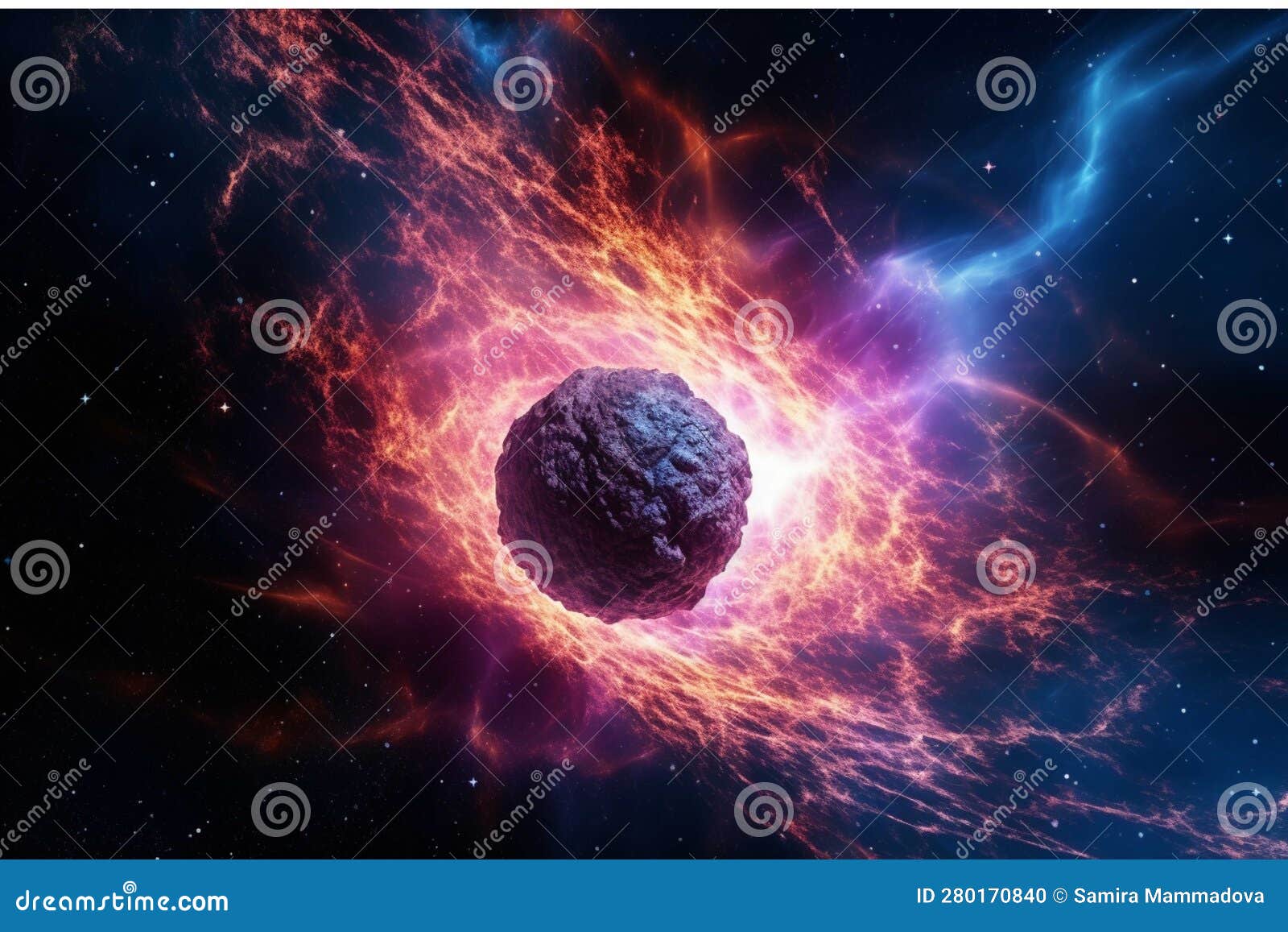 The Surface of a Neutron Star Stock Illustration - Illustration of ...