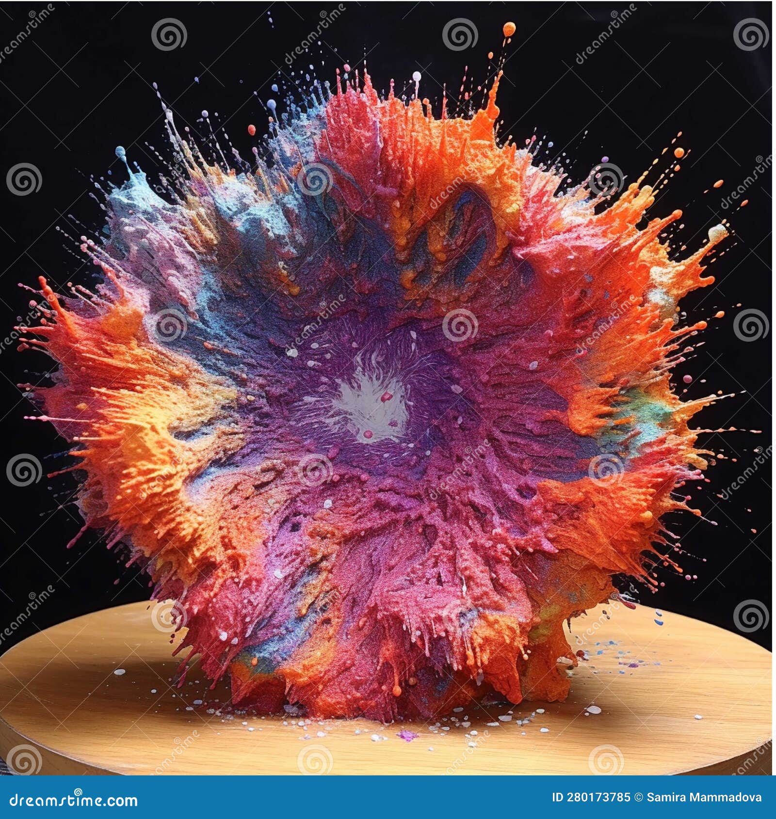 Abstract Background with Colorful Explosion. Stock Illustration ...