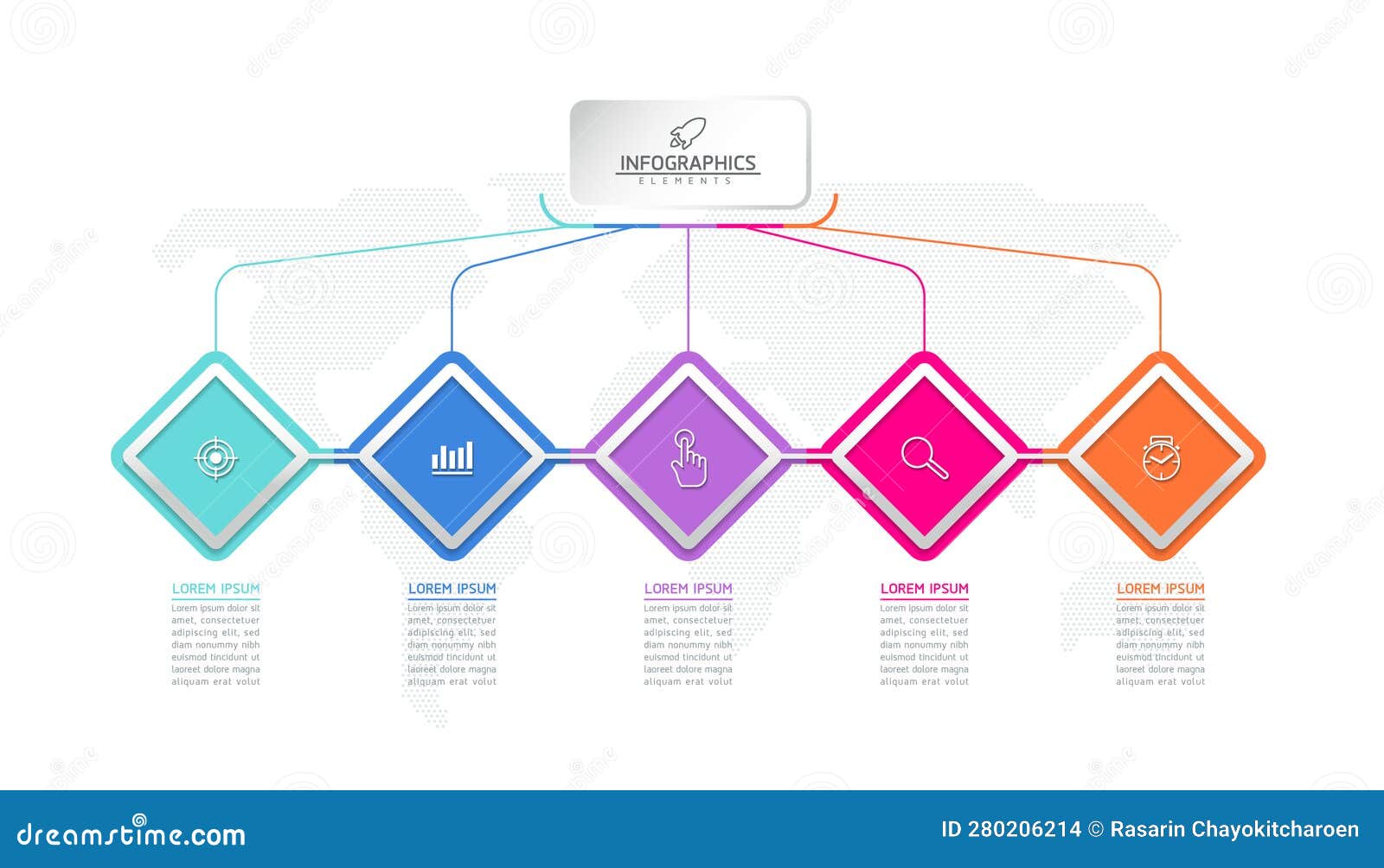 Vector Business Presentation Connecting Steps Infographic Template ...