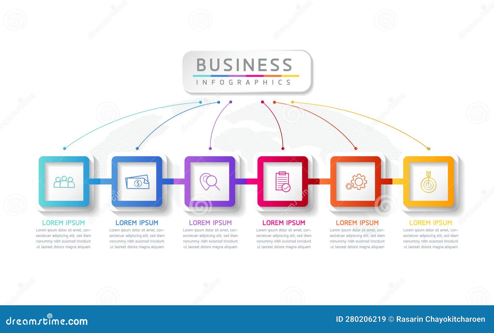 Vector Business Presentation Connecting Steps Infographic Timeline ...