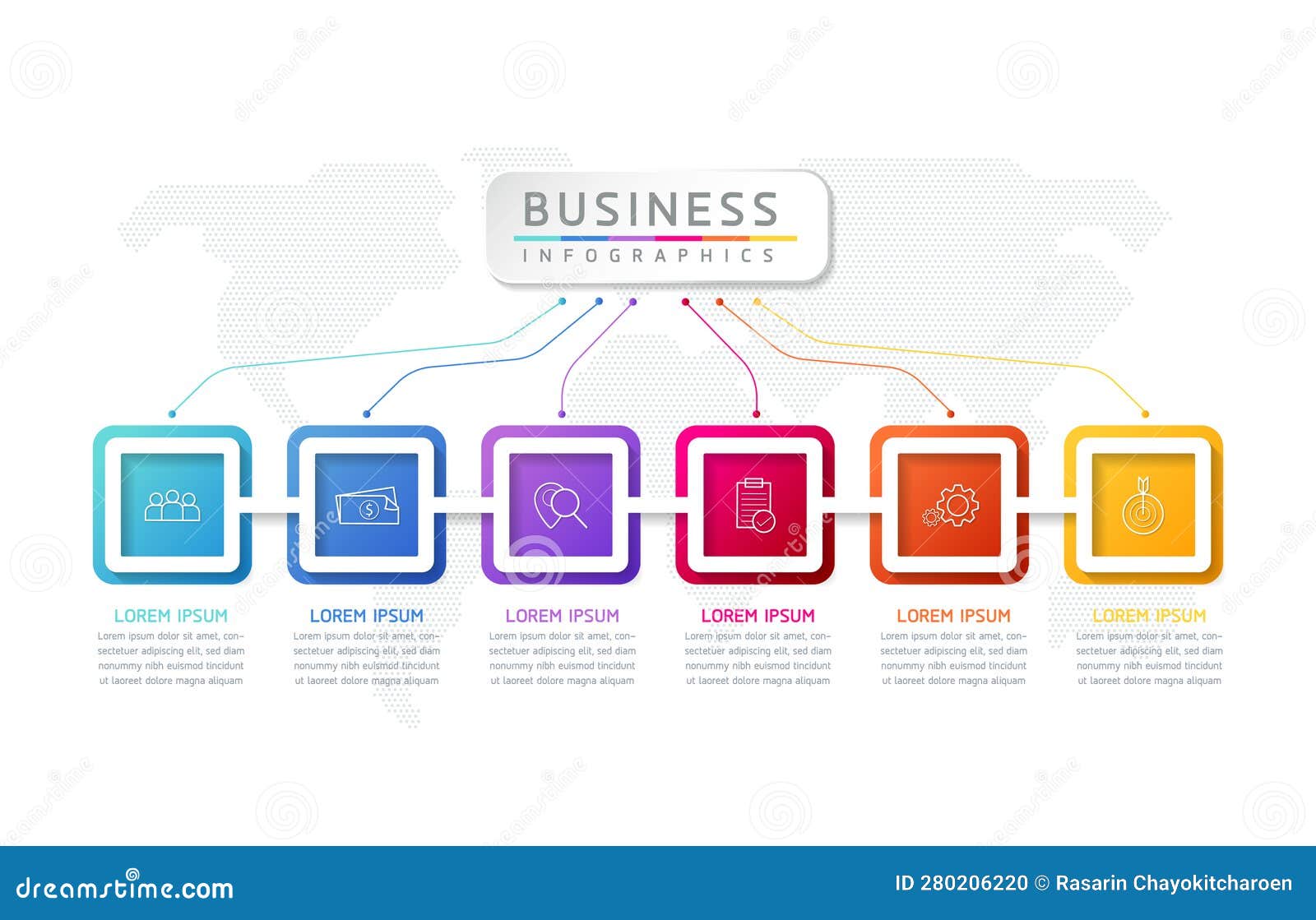 Vector Business Presentation Connecting Steps Infographic Timeline ...
