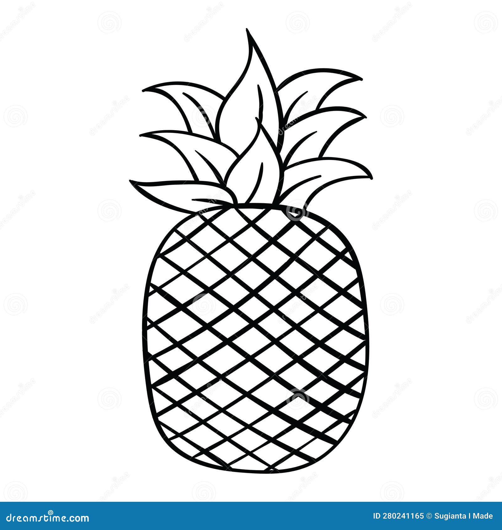 Pineaple vector. stock vector. Illustration of fruits - 280241165