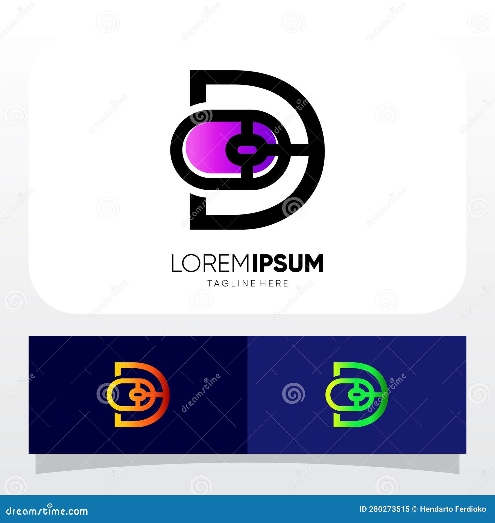 Letter D Computer Mouse Logo Design Vector Icon Graphic Emblem ...