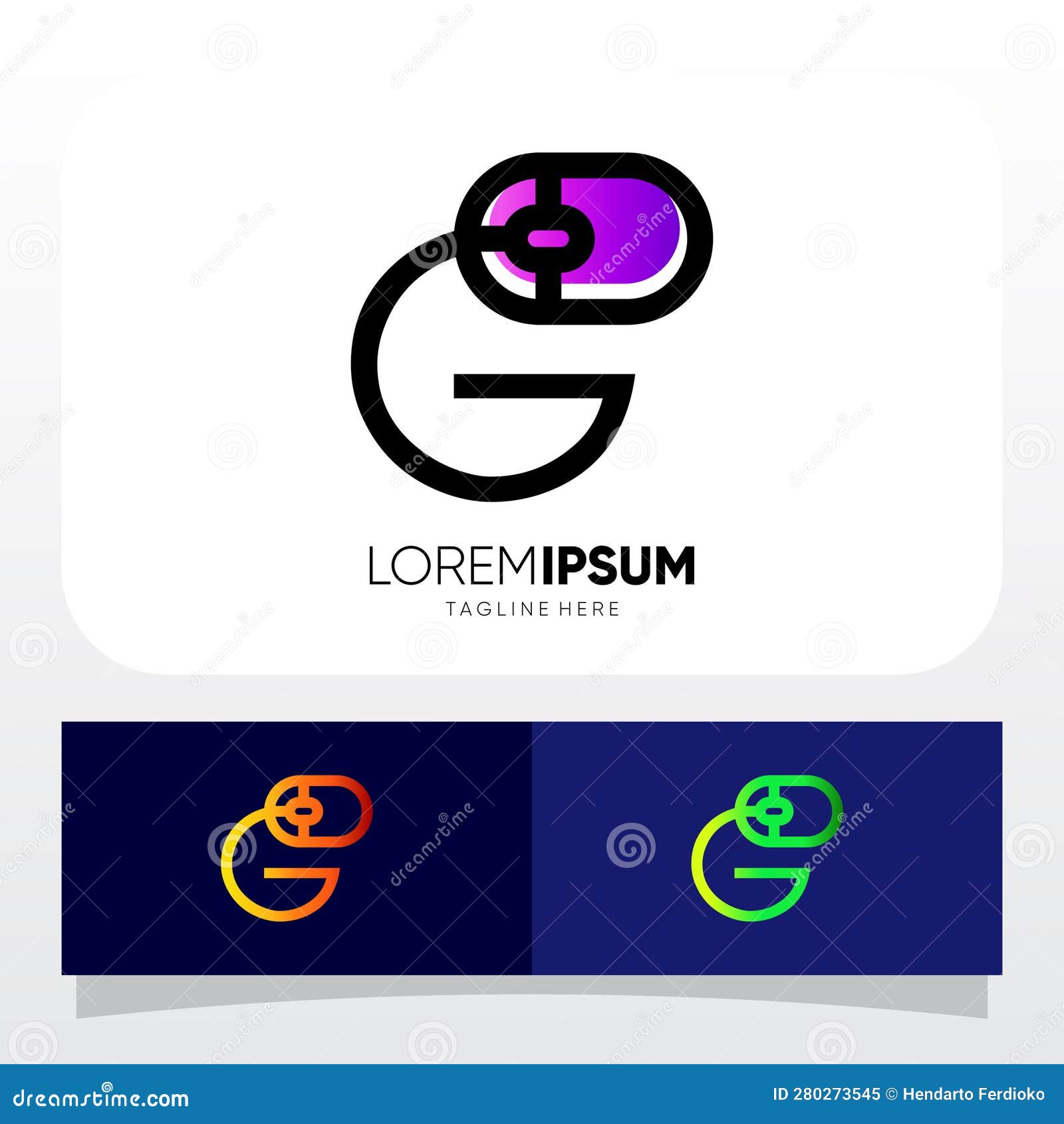 Letter G Computer Mouse Logo Design Vector Icon Graphic Emblem ...