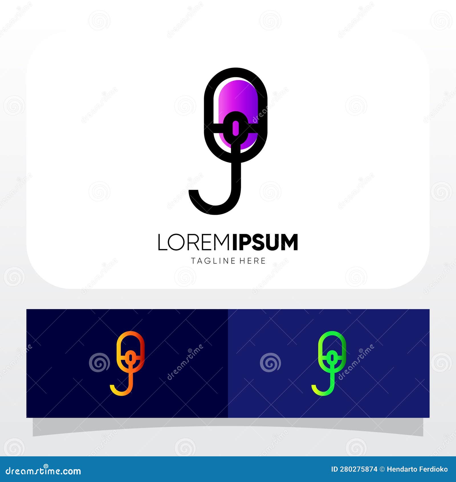 Letter J Computer Mouse Logo Design Vector Icon Graphic Emblem ...
