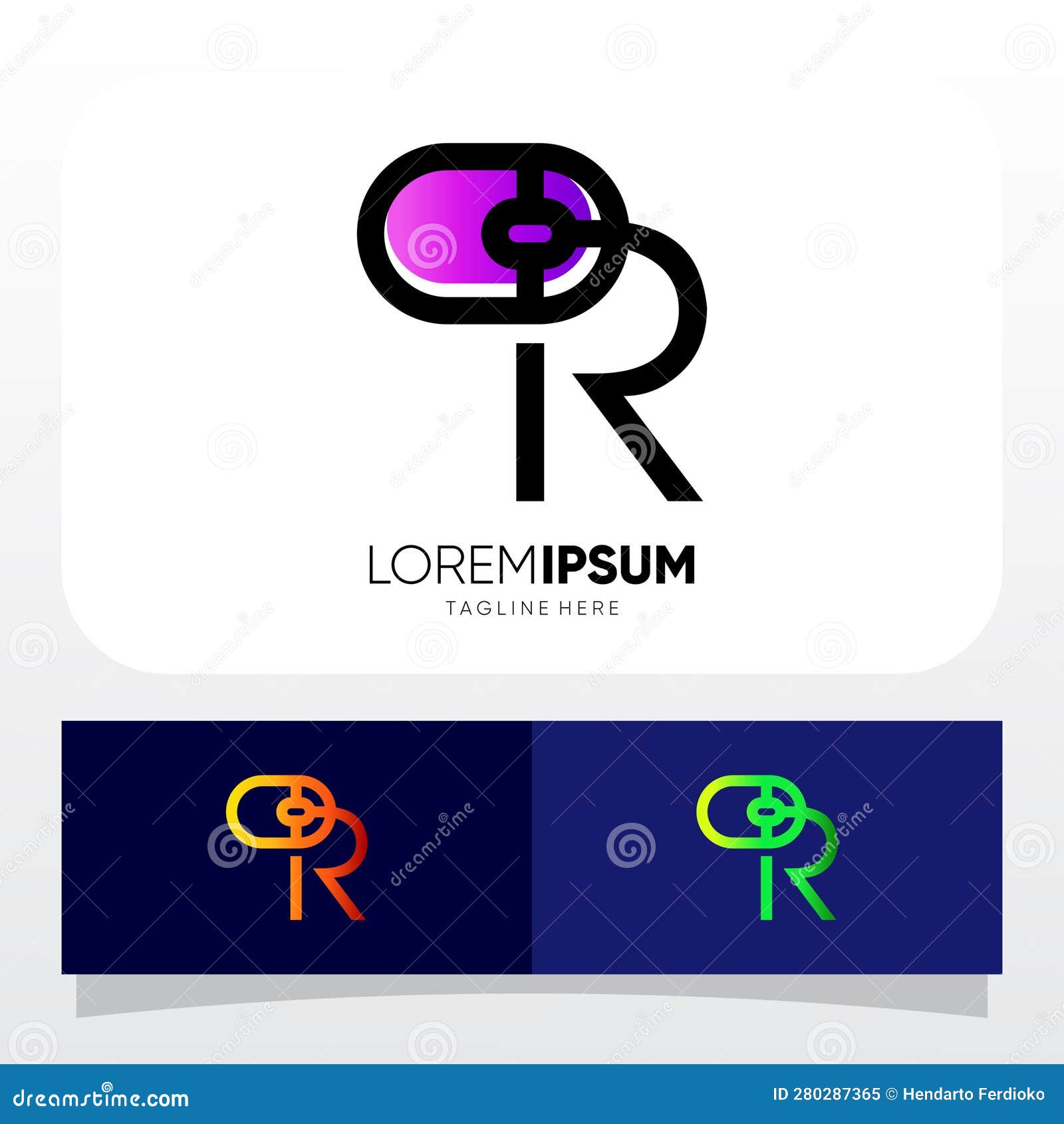Letter R Computer Mouse Logo Design Vector Icon Graphic Emblem ...