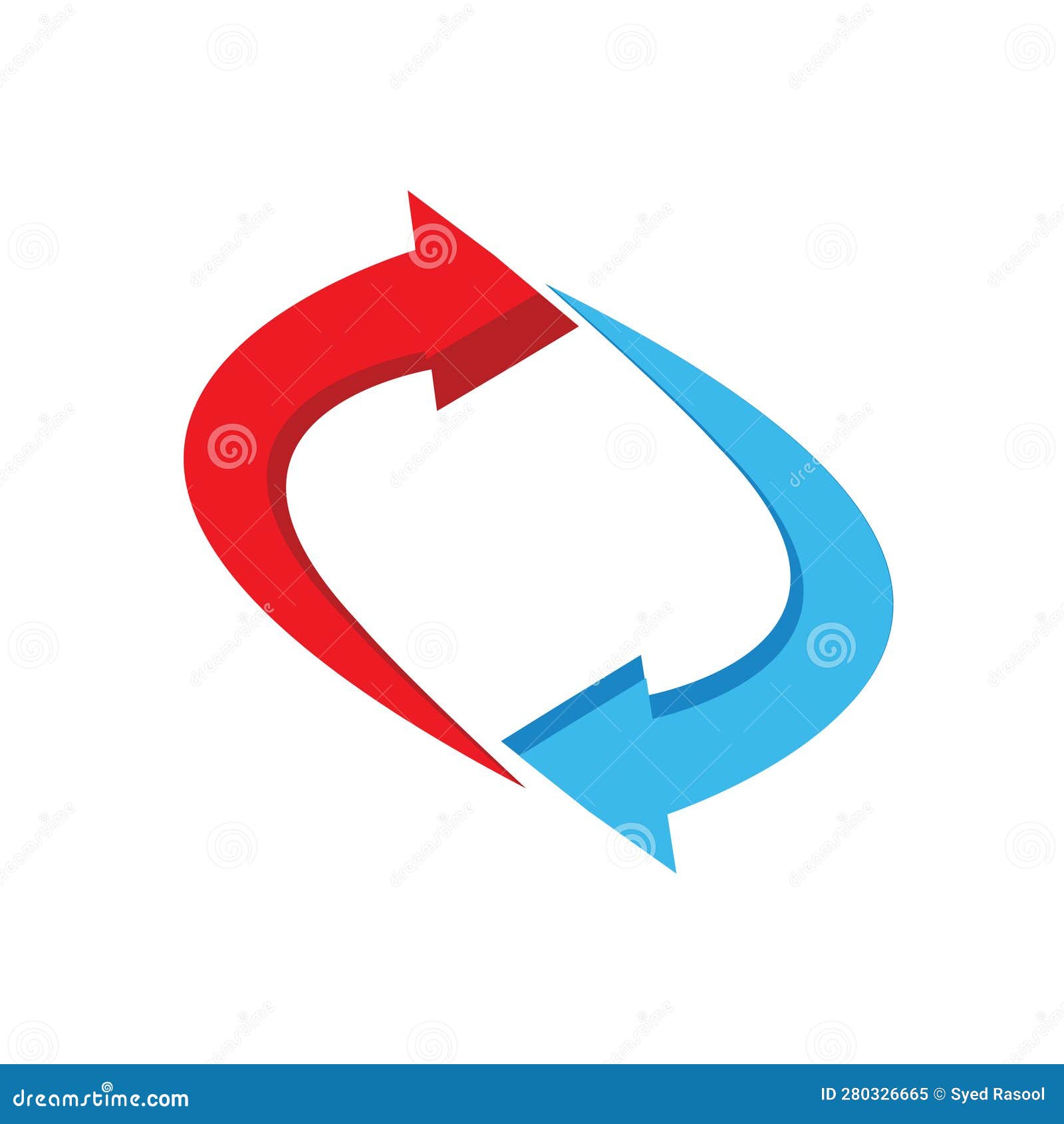 Red and Blue Arrow Free Use Stock Illustration - Illustration of blue ...